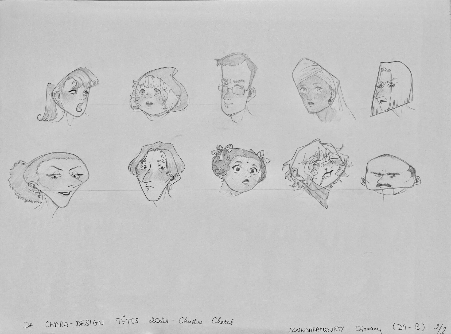 ArtStation - Imagining faces from shapes -first year school work in ...