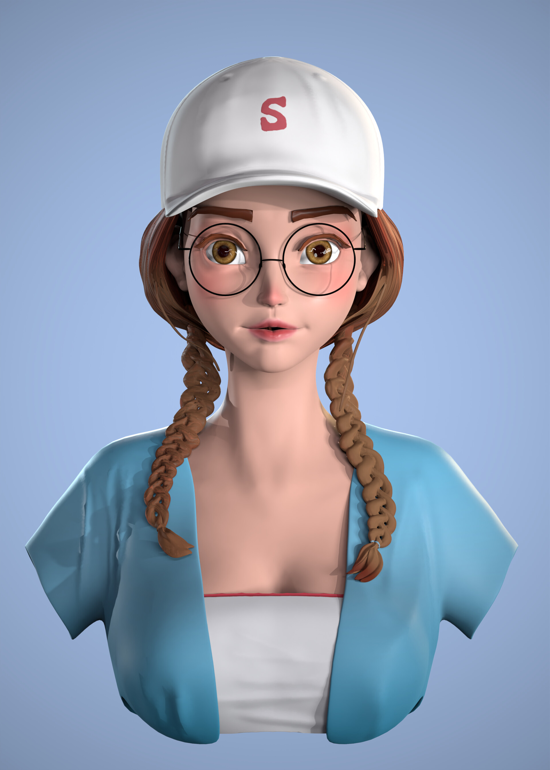 Artstation Glasses Girl