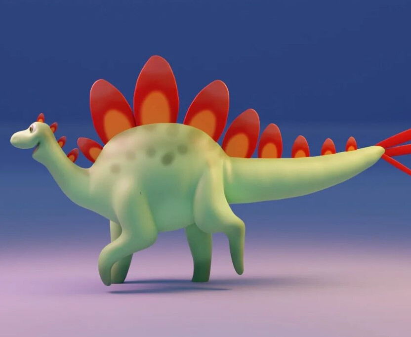 ArtStation - Day 57: Friendly dinosaur!!