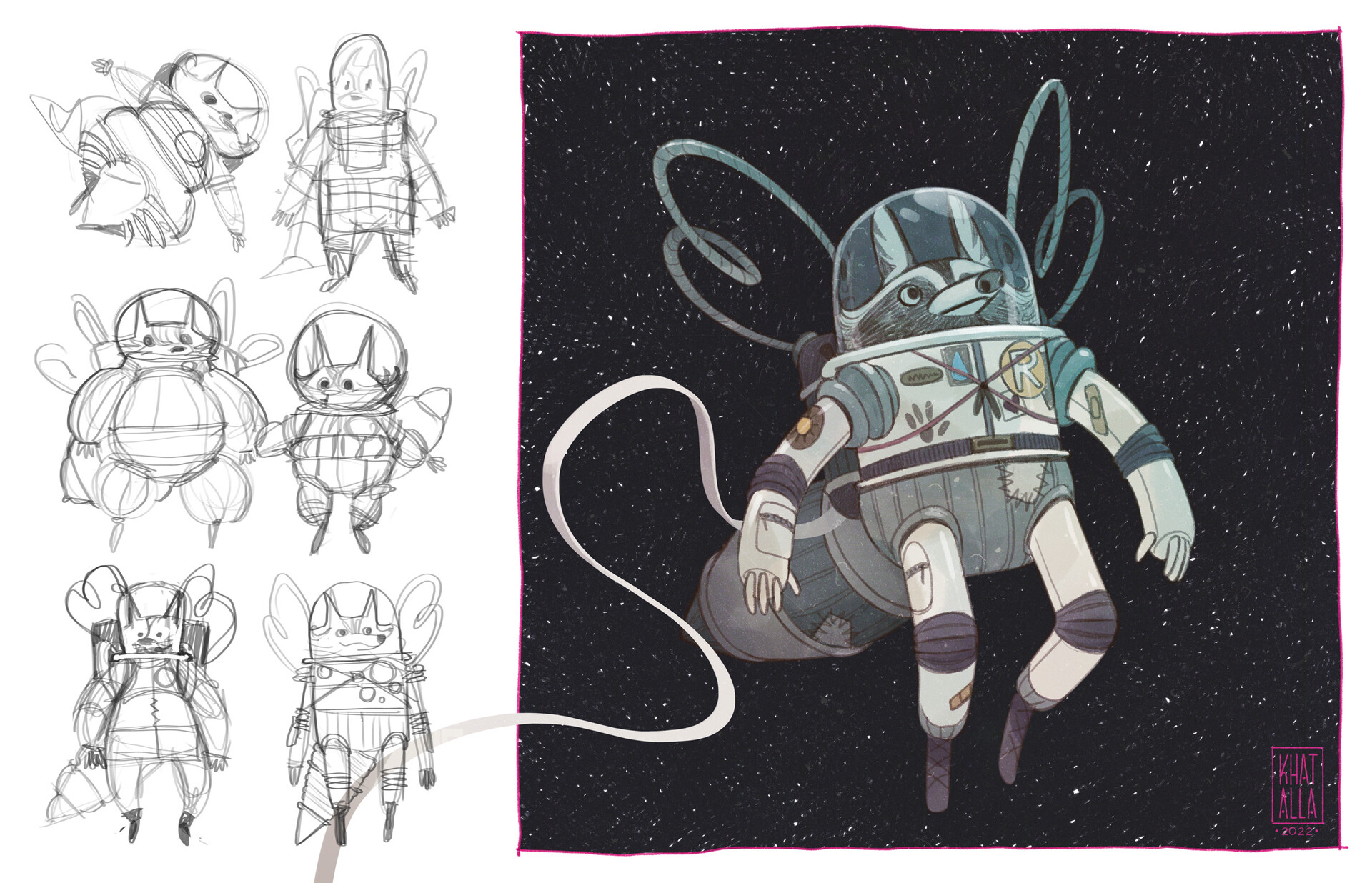 Space Raccoon by Alla Khatkevich : r/ImaginaryAstronauts