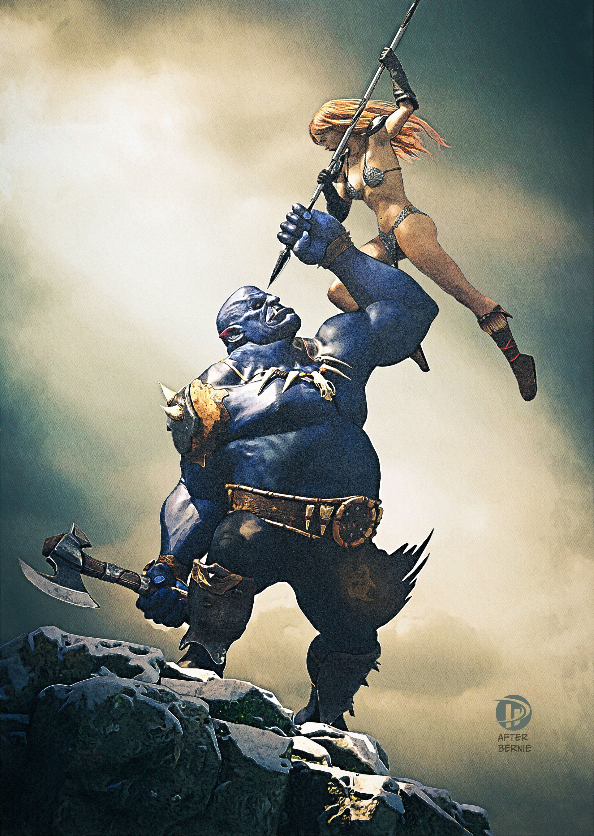 ArtStation - Red Sonja, Blue Ogre