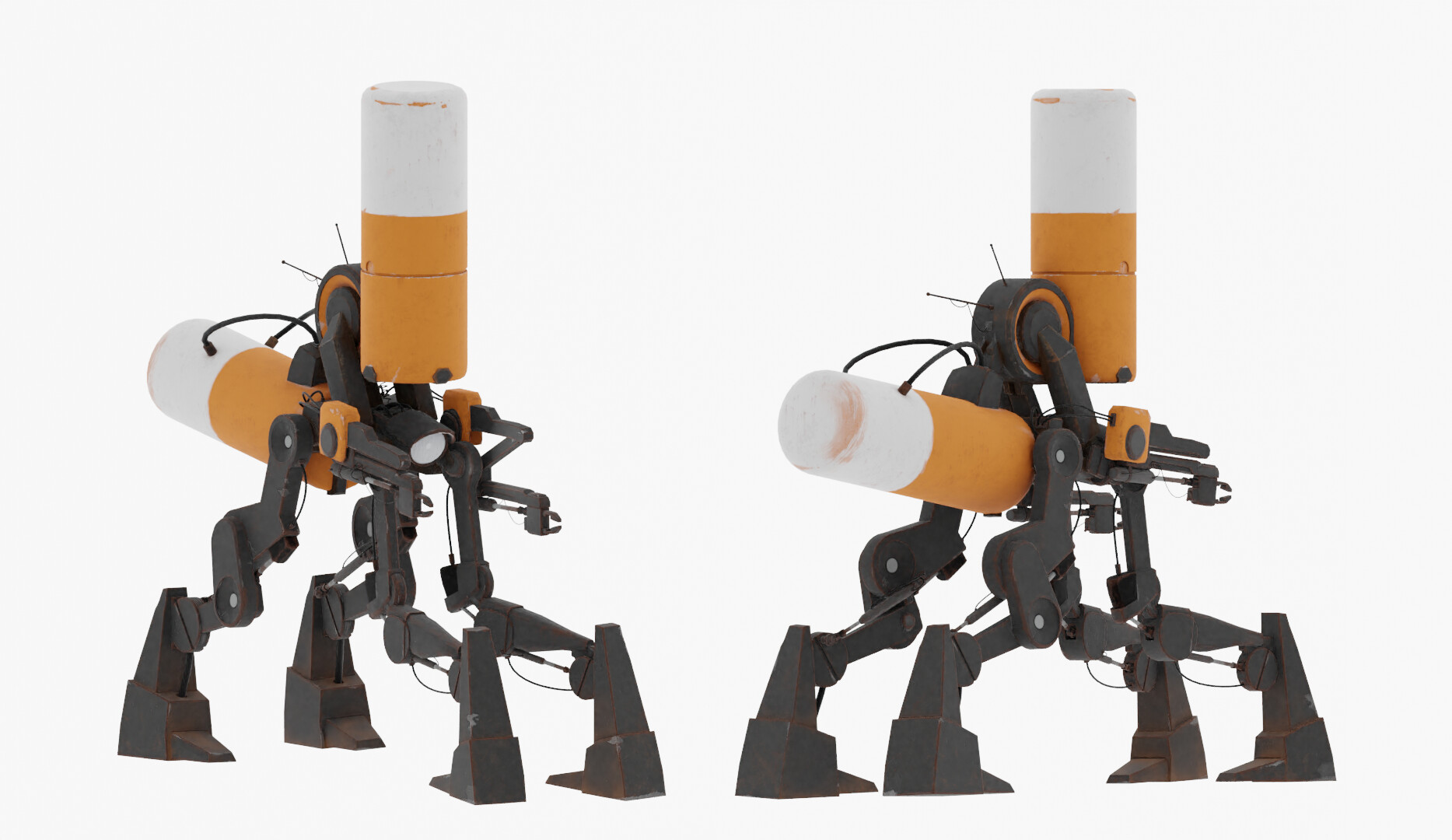 ArtStation - Case Practice - Simon Stålenhag, robot w. basic rig