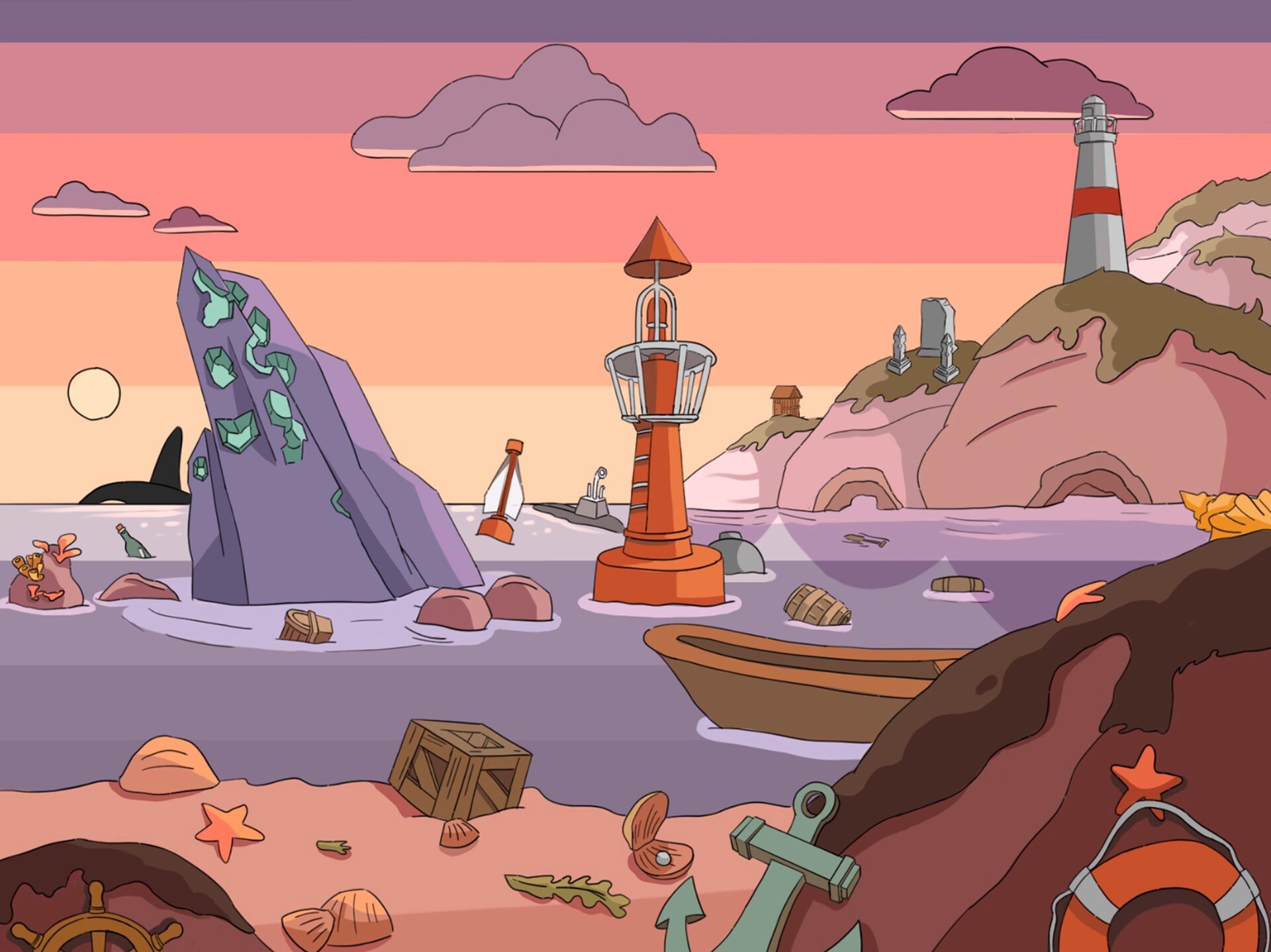 ArtStation - Hilda beach background