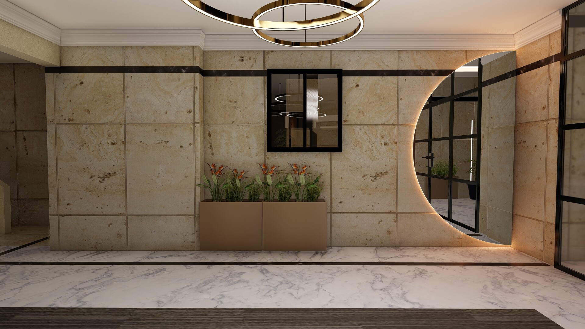 ArtStation - building entrance design