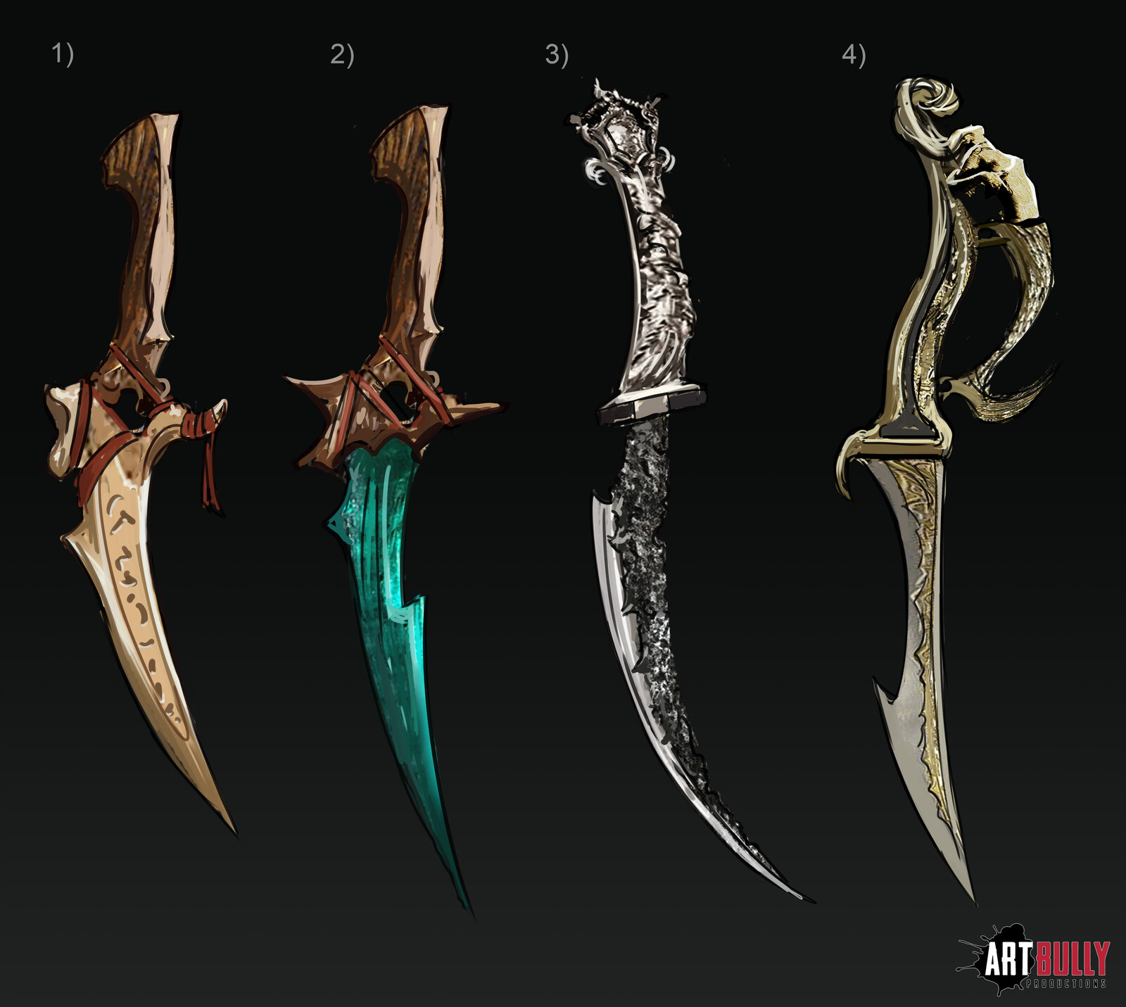 Robert Simic - Dark Fantasy Weapon - Dagger Design