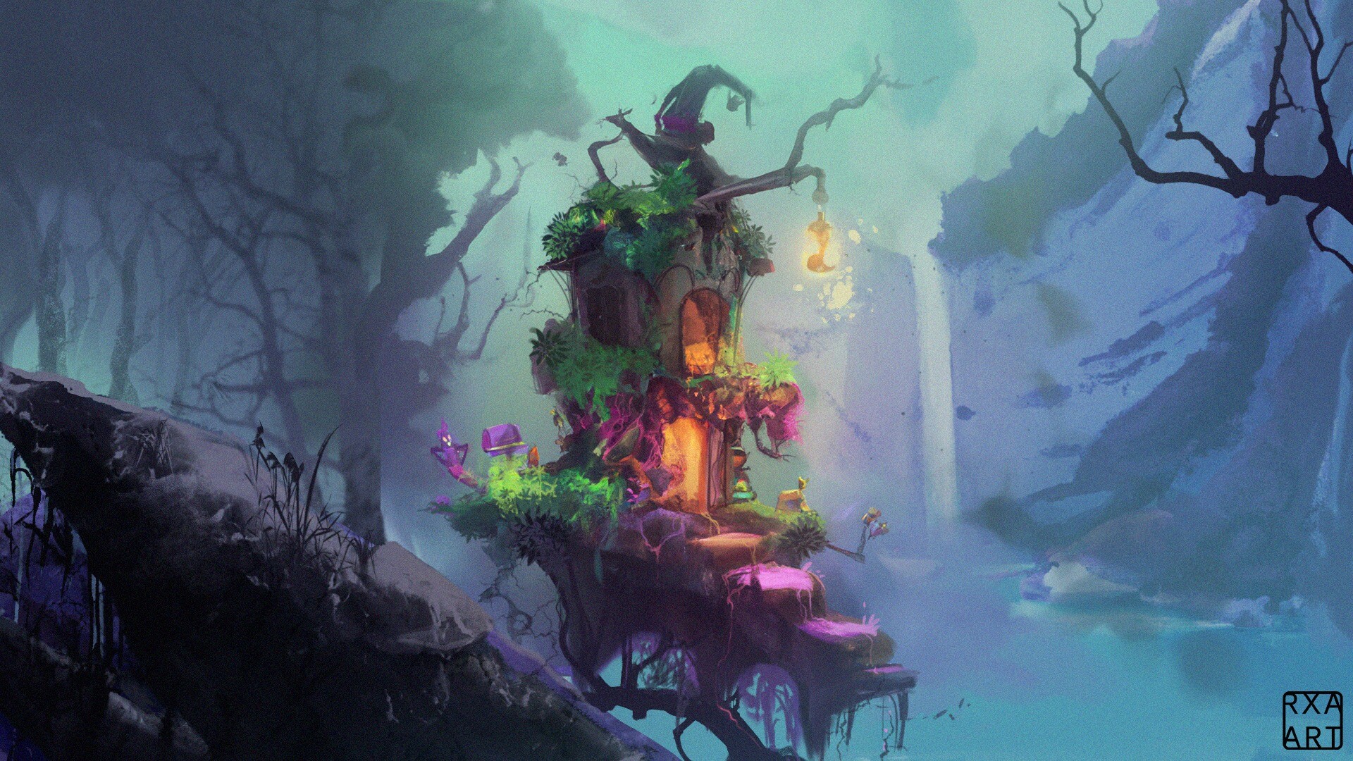 ArtStation - Halloween tiny house concept