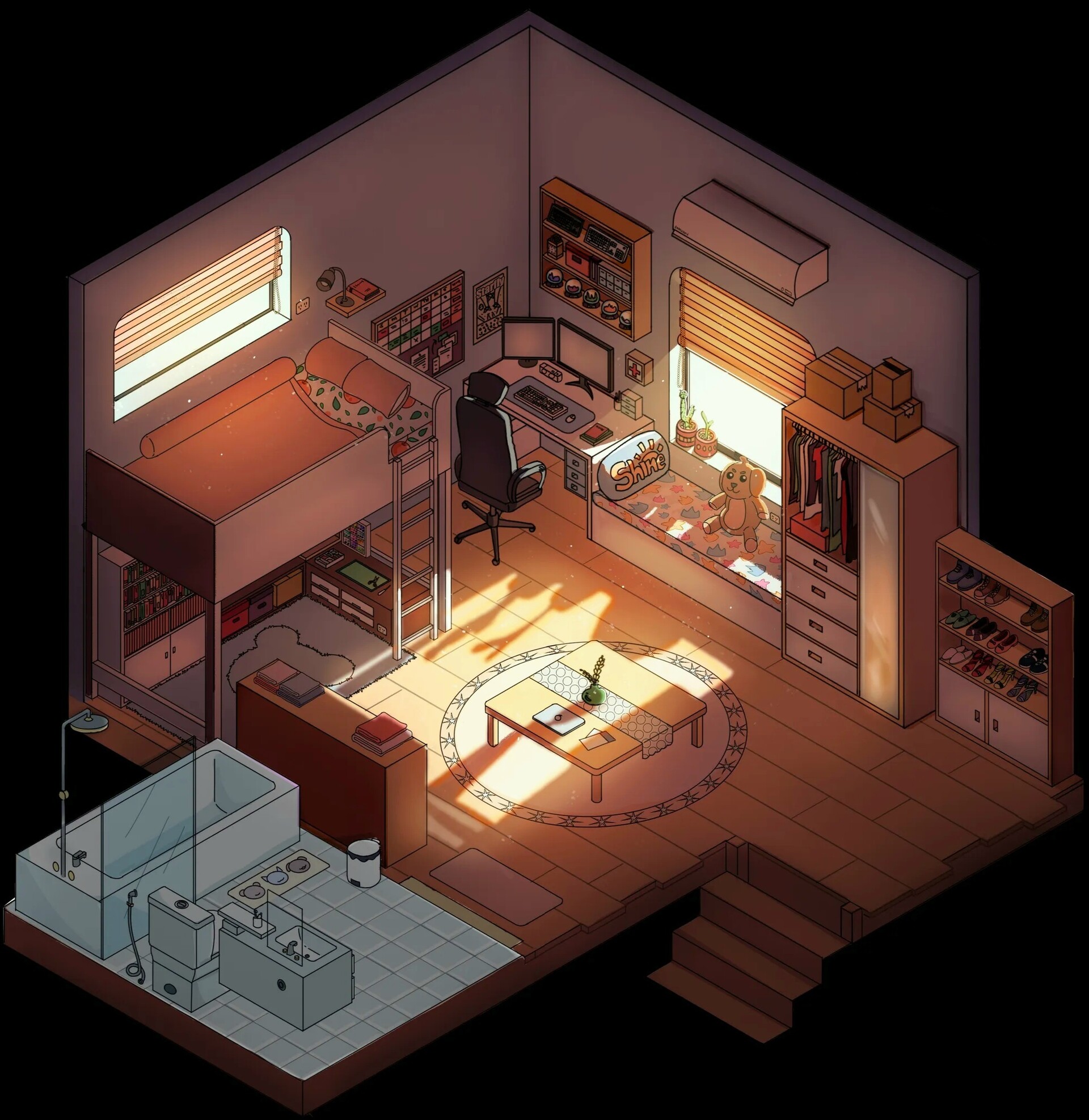 ArtStation - Isometric Room