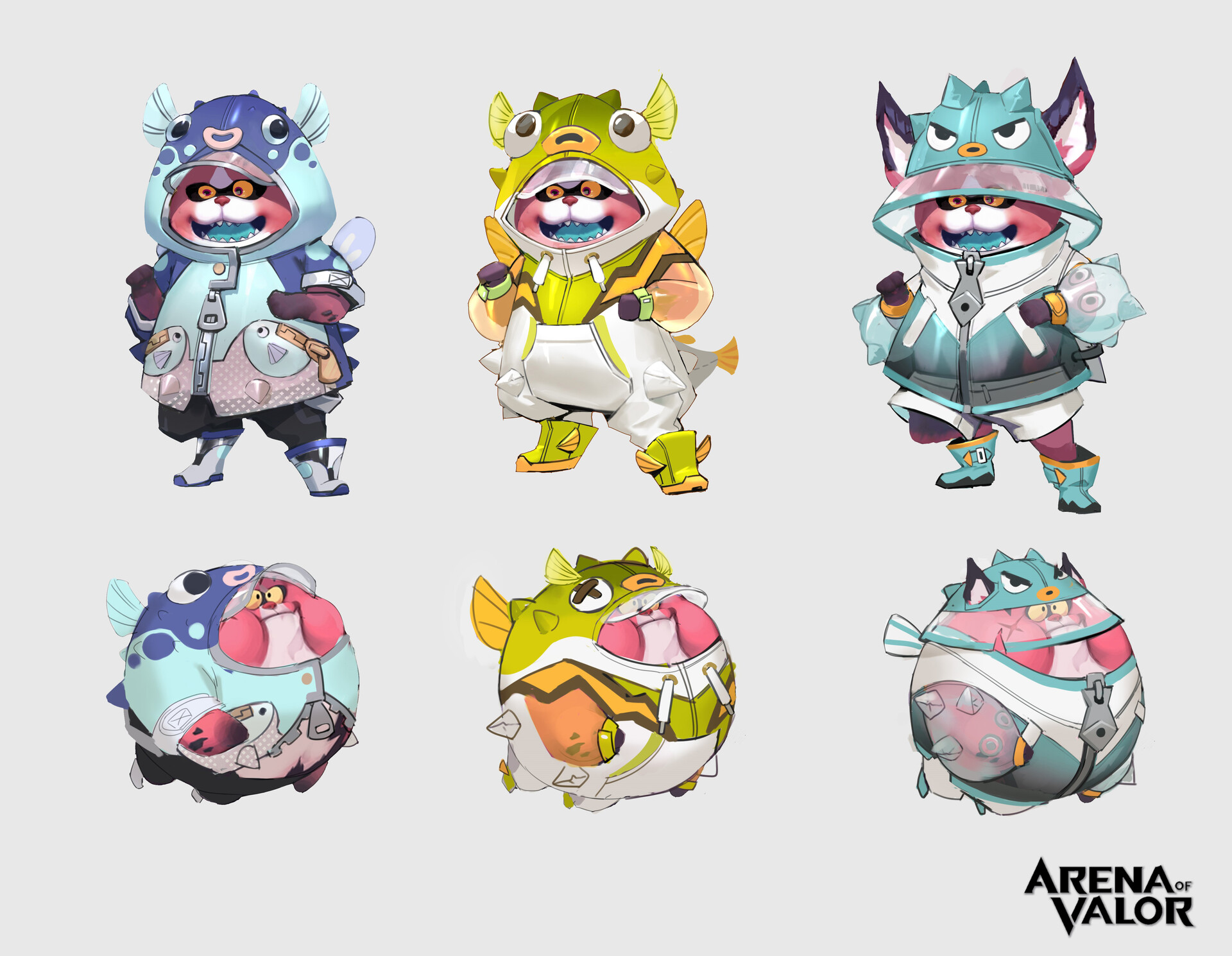 河豚雨衣AOV skin-花瓣网