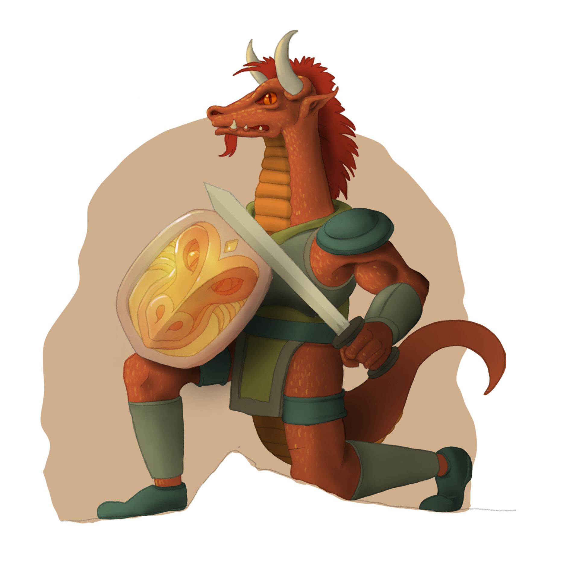 ArtStation - Dragon person concept art