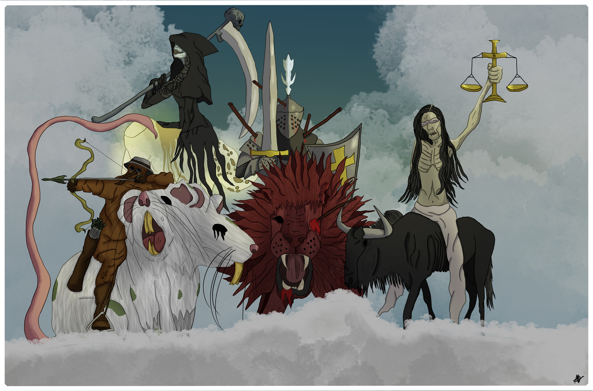 ArtStation - The Four Horsemen of Apocalypse