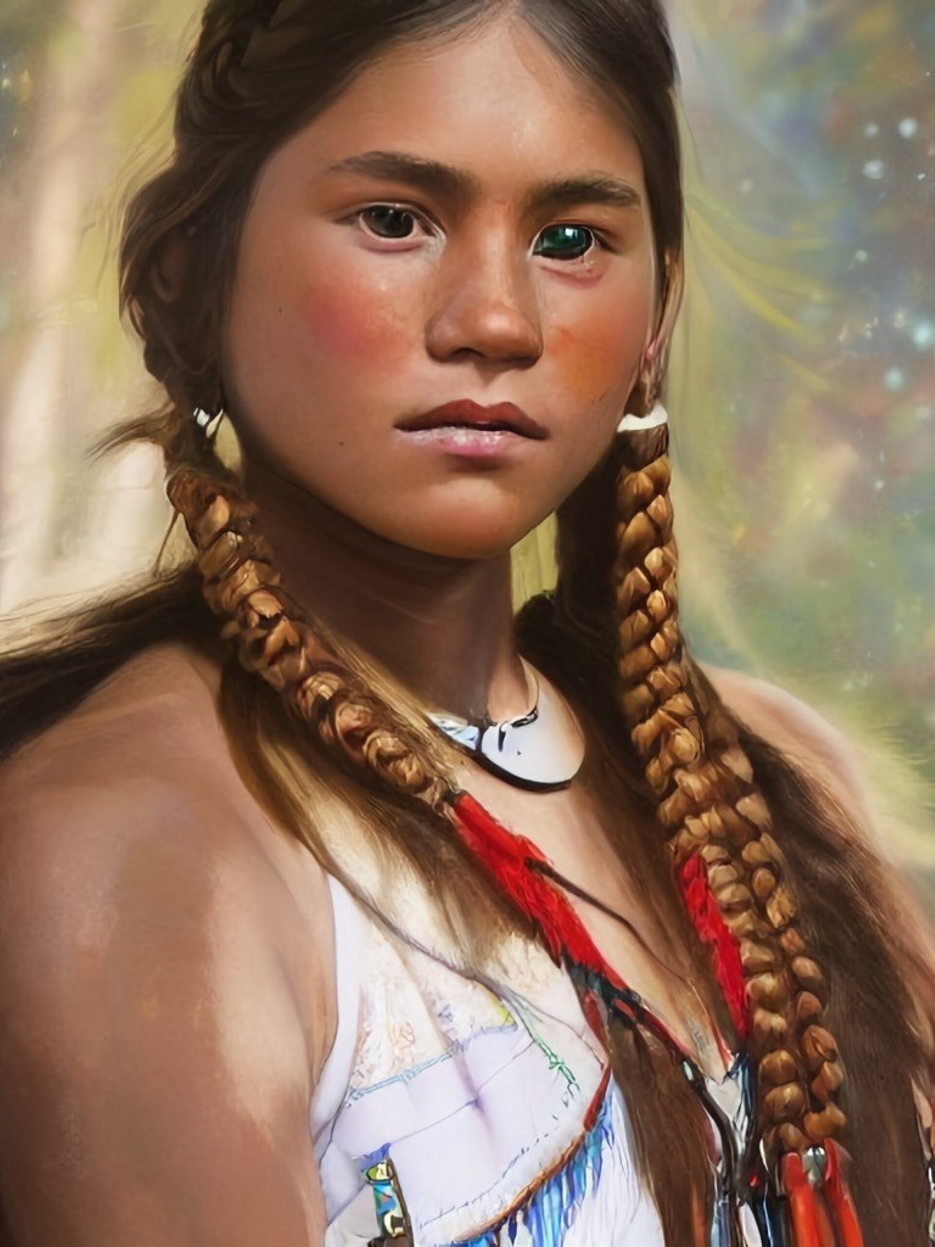 Native American Indian Women Face Painting