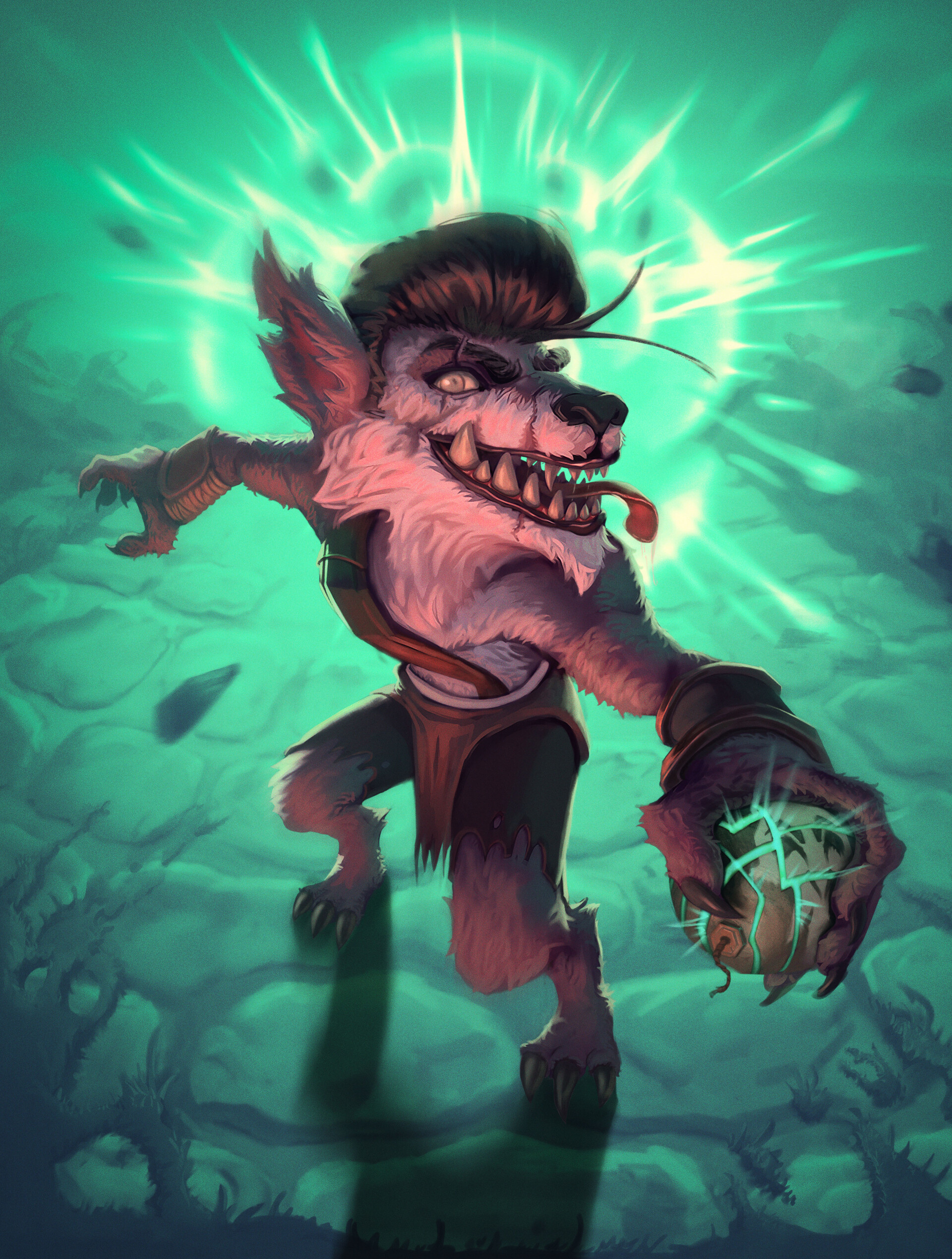 ArtStation - Bomber wolf for cardgame