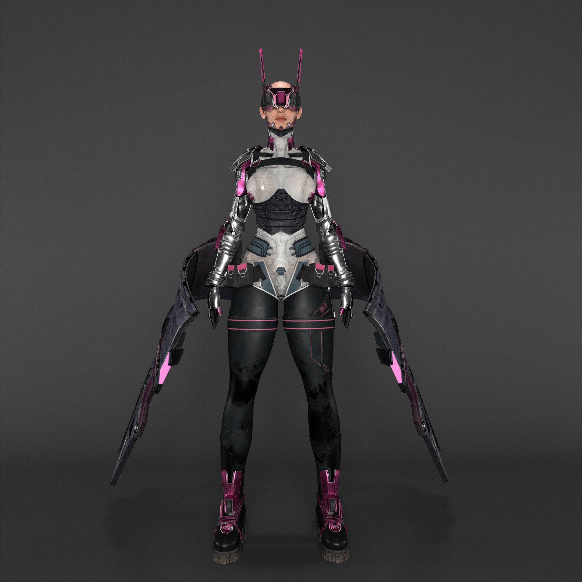 ArtStation - WIP Electro Punk Warrior