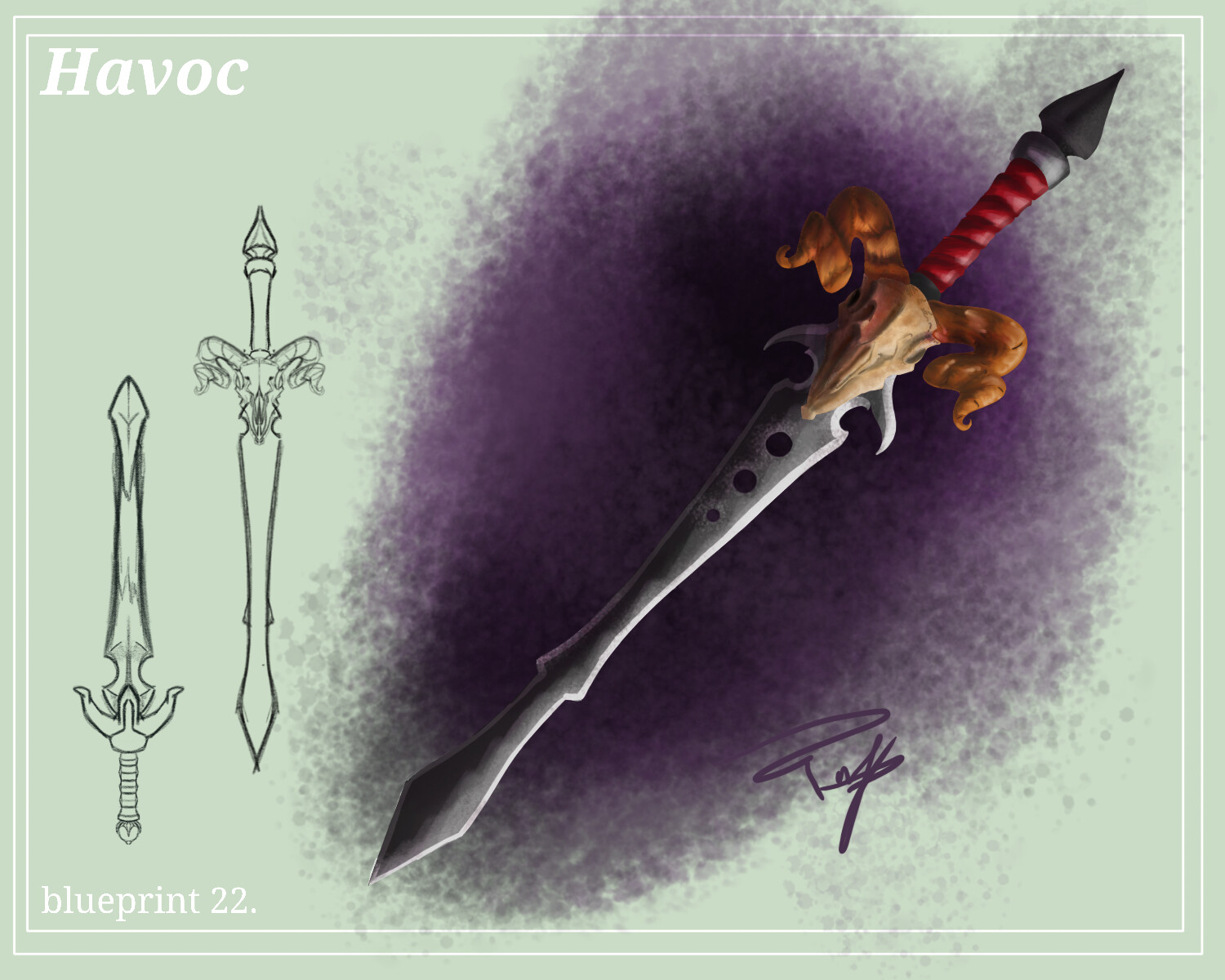 ArtStation - demon lord blade