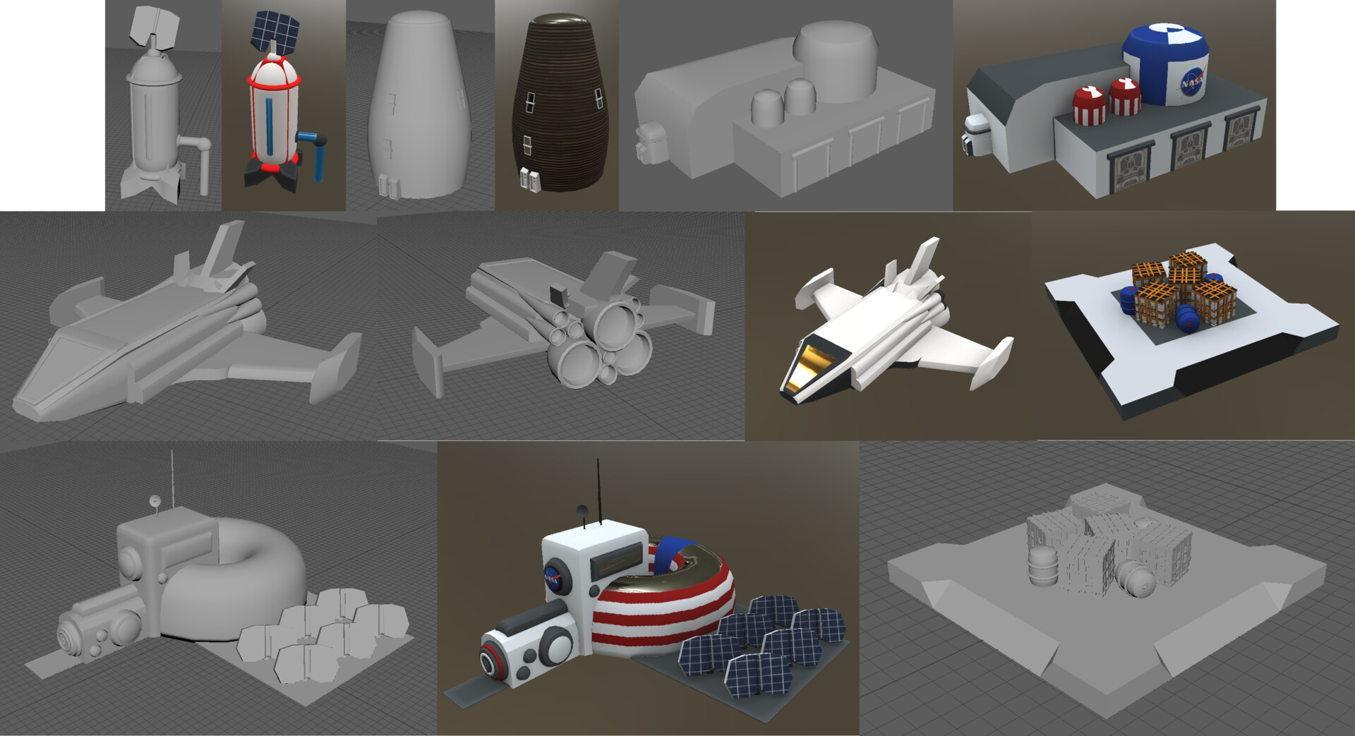 ArtStation - Various Space Models