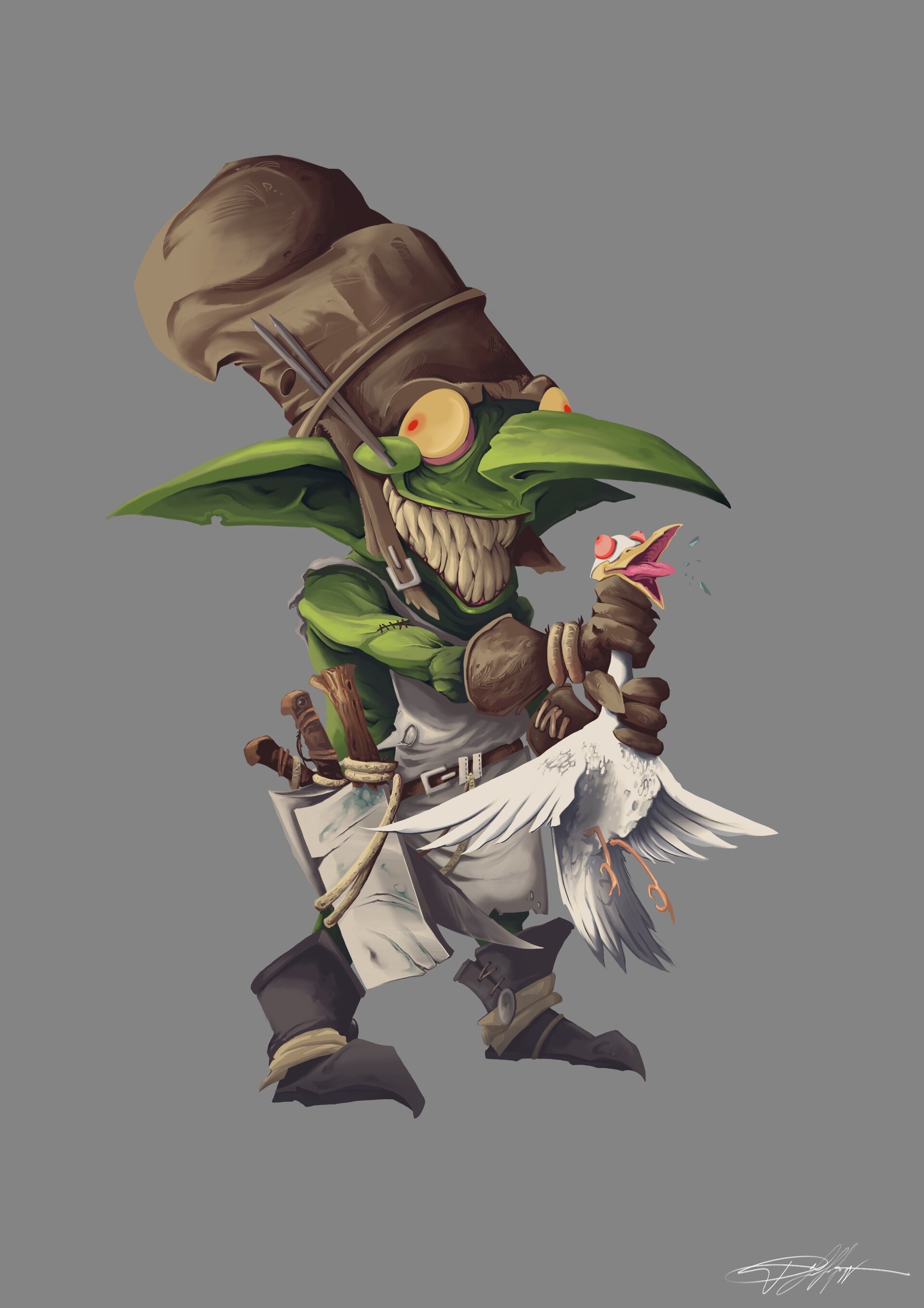 ArtStation - Fo’fo. Goblin war-chef.