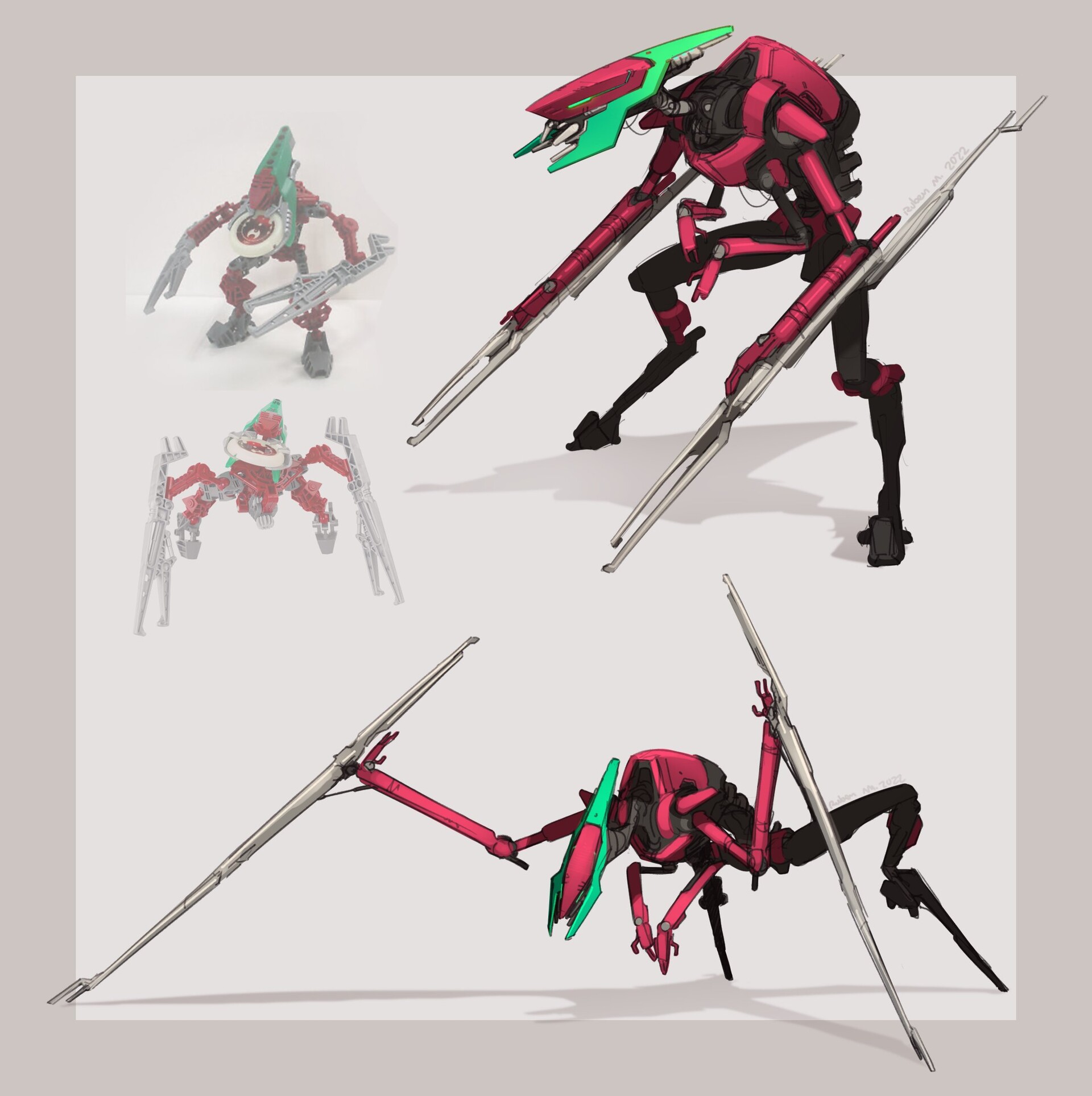 Ruben Menzel - Assorted Bionicle sketches