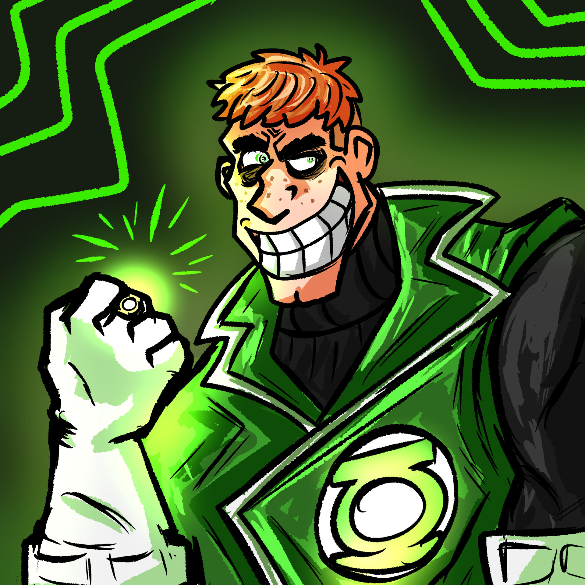 Green Lantern Drawings Face