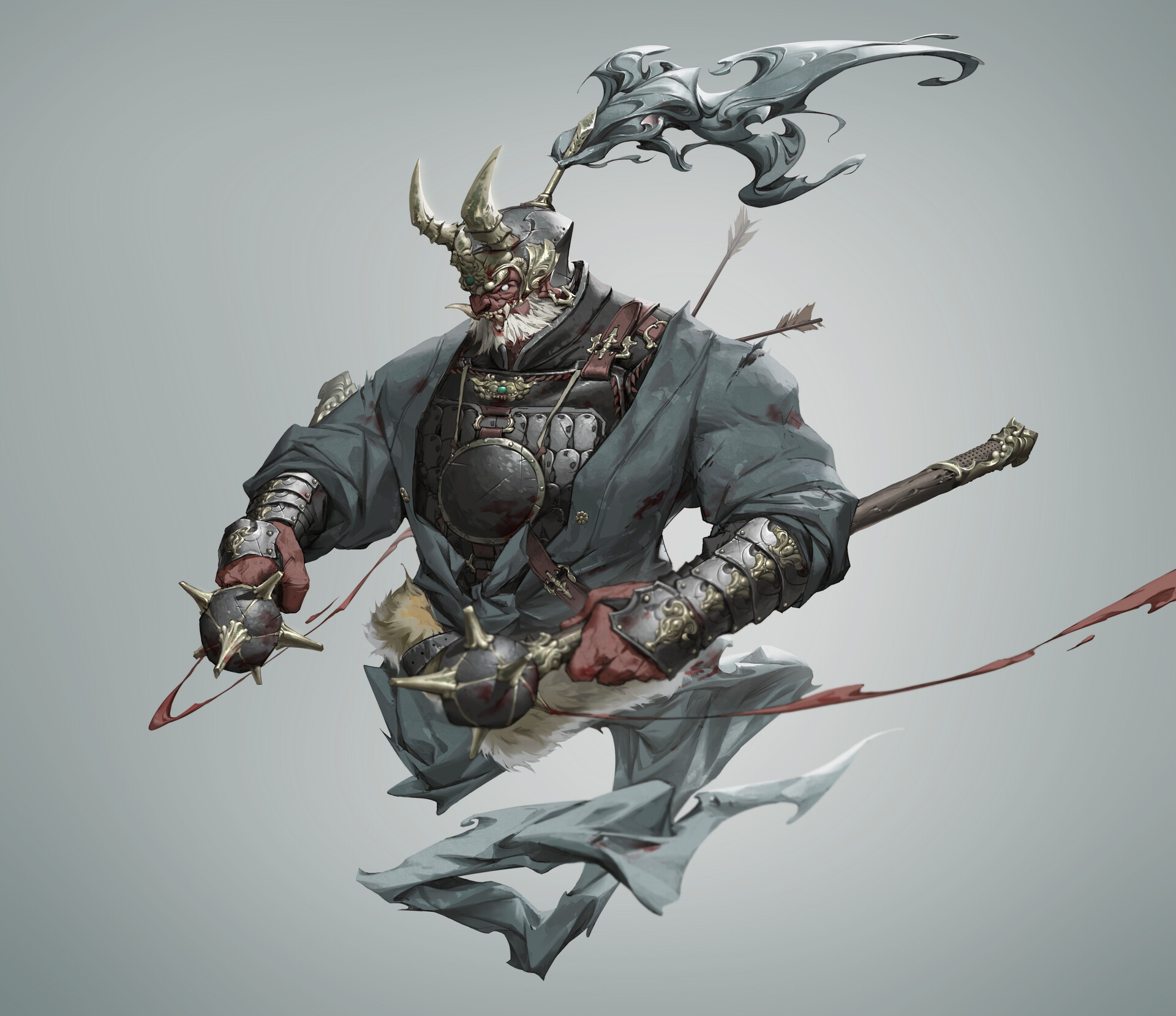 ArtStation - WEI - The Ghost Face Warrior