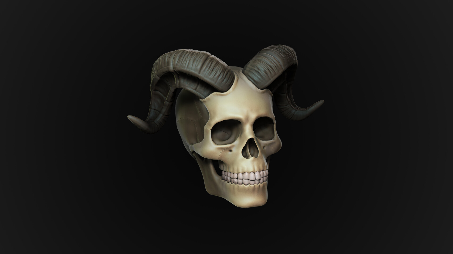 ArtStation - Skull With Horn