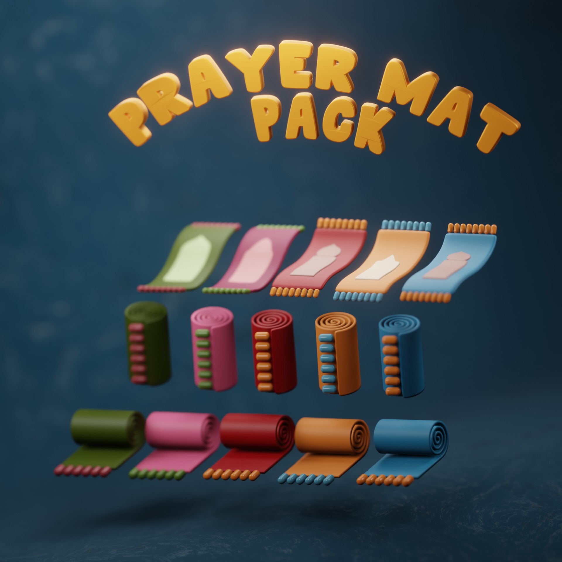 ArtStation - Stylized Cute Islamic Prayer Mat Pack