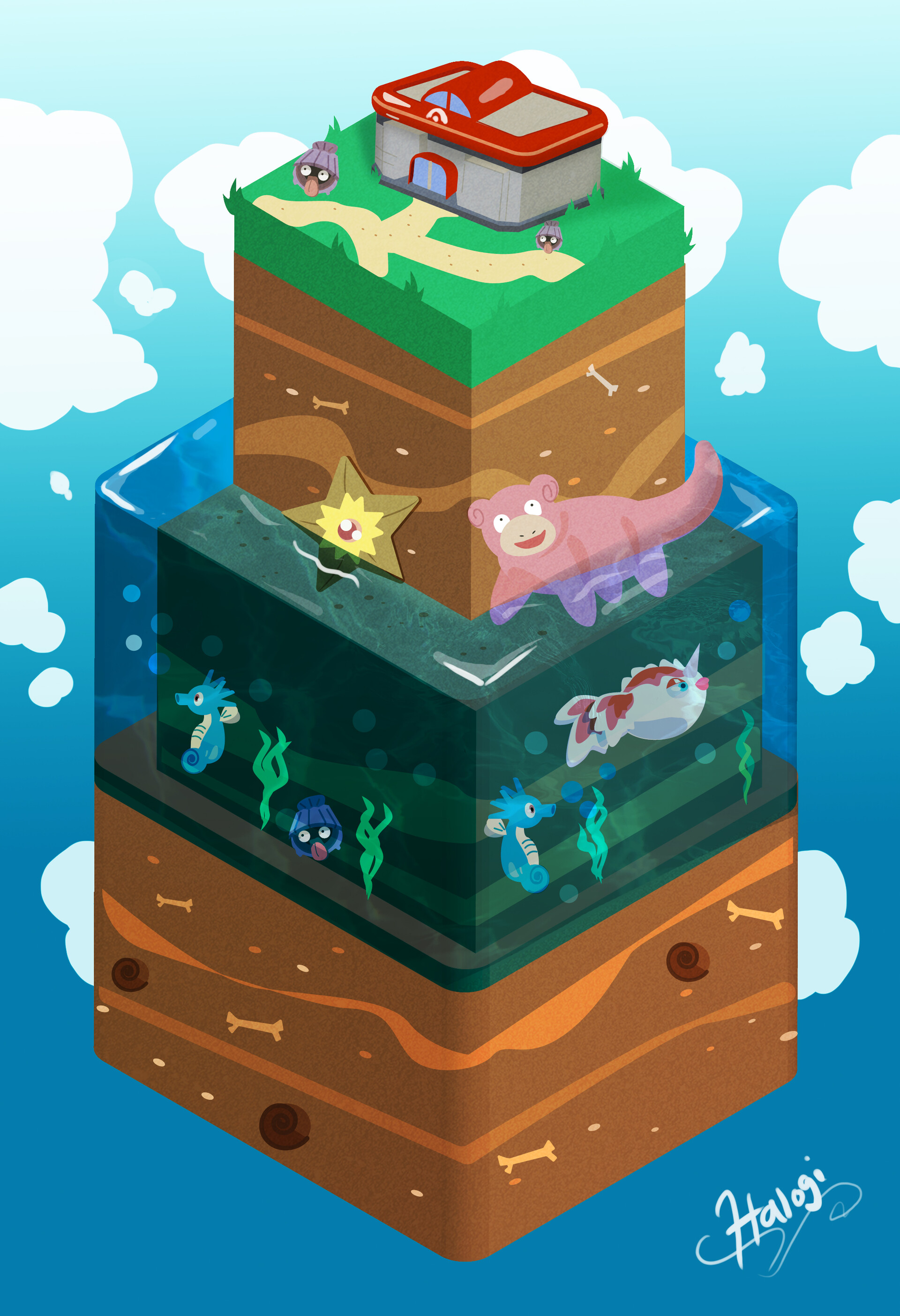 ArtStation - Isometrico de practica Pokemon