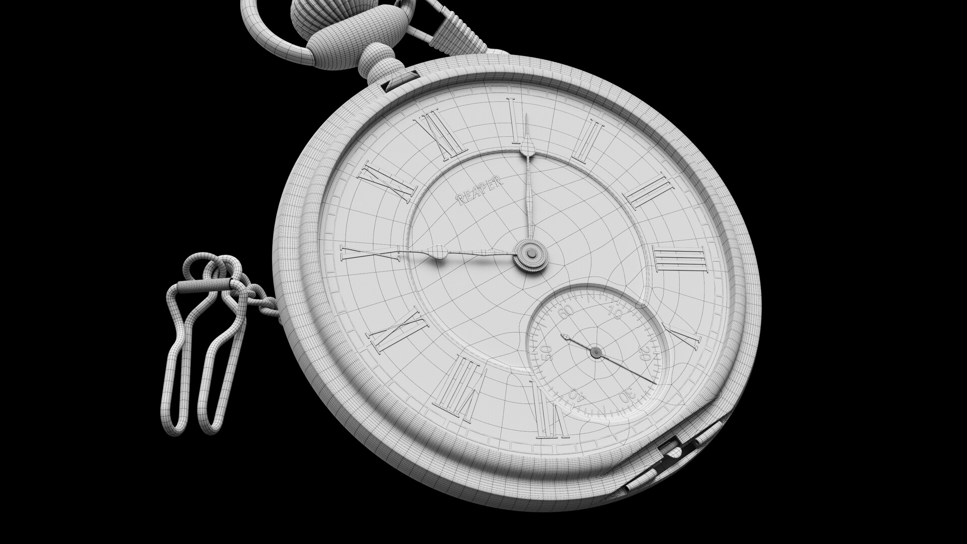 Grim Reaper Holding Pocket Watch