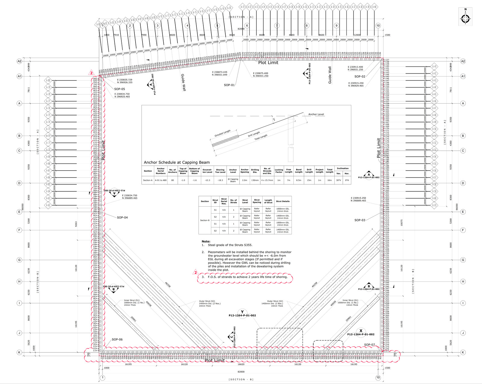 Ton Henson Datu - Sample Working Drawings -- Piling Layout, Shoring ...