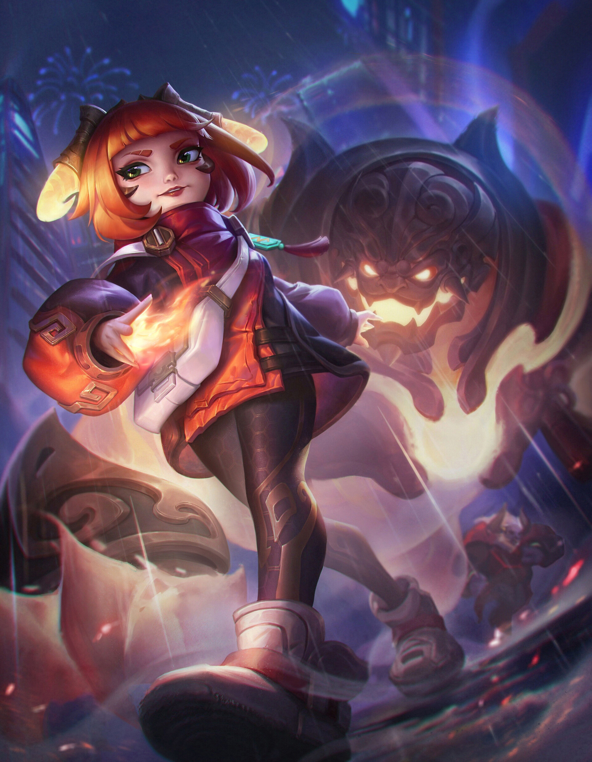 ArtStation - lol同人福牛守护者安妮Annie fanart