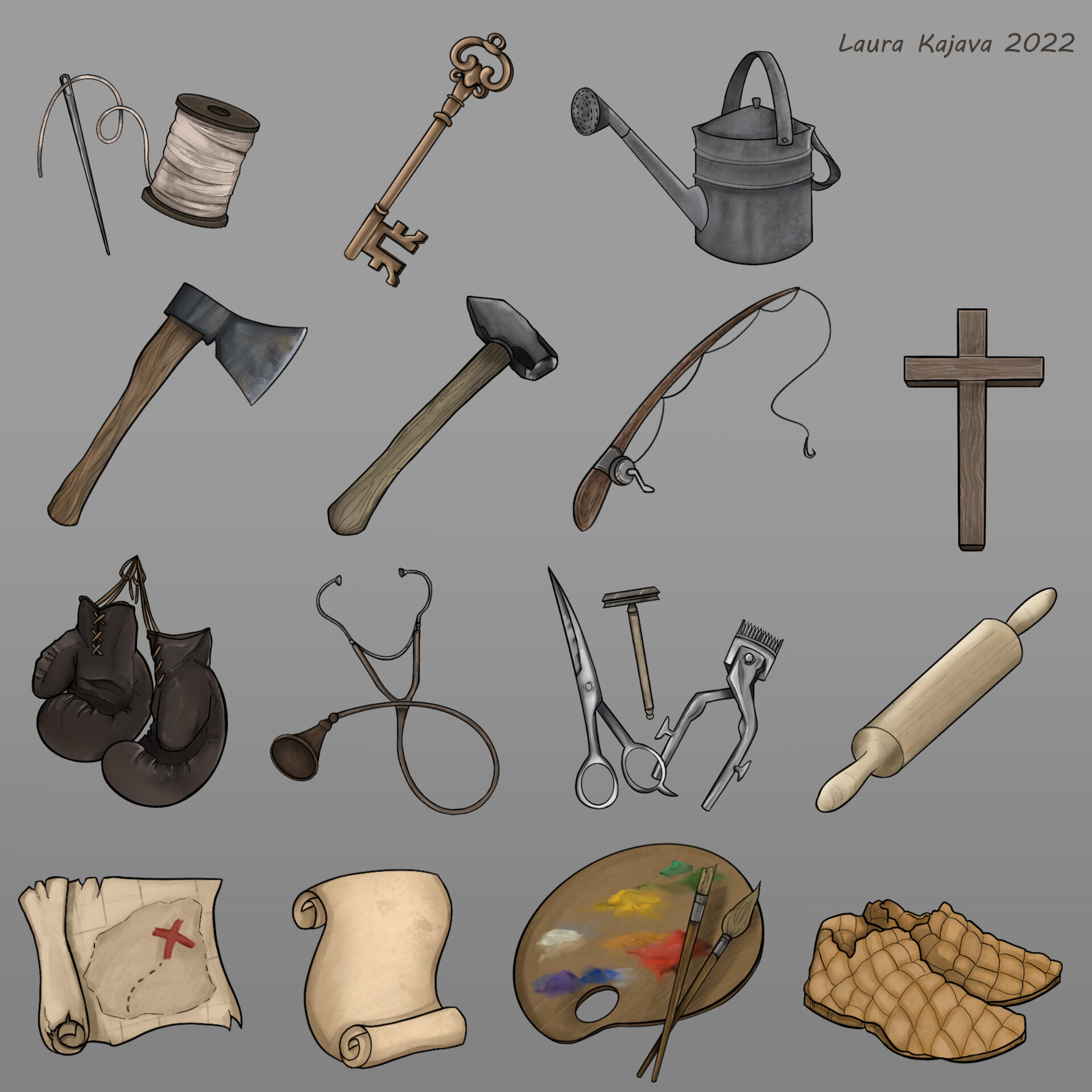 ArtStation - Food and key item assets, Hamina 1810