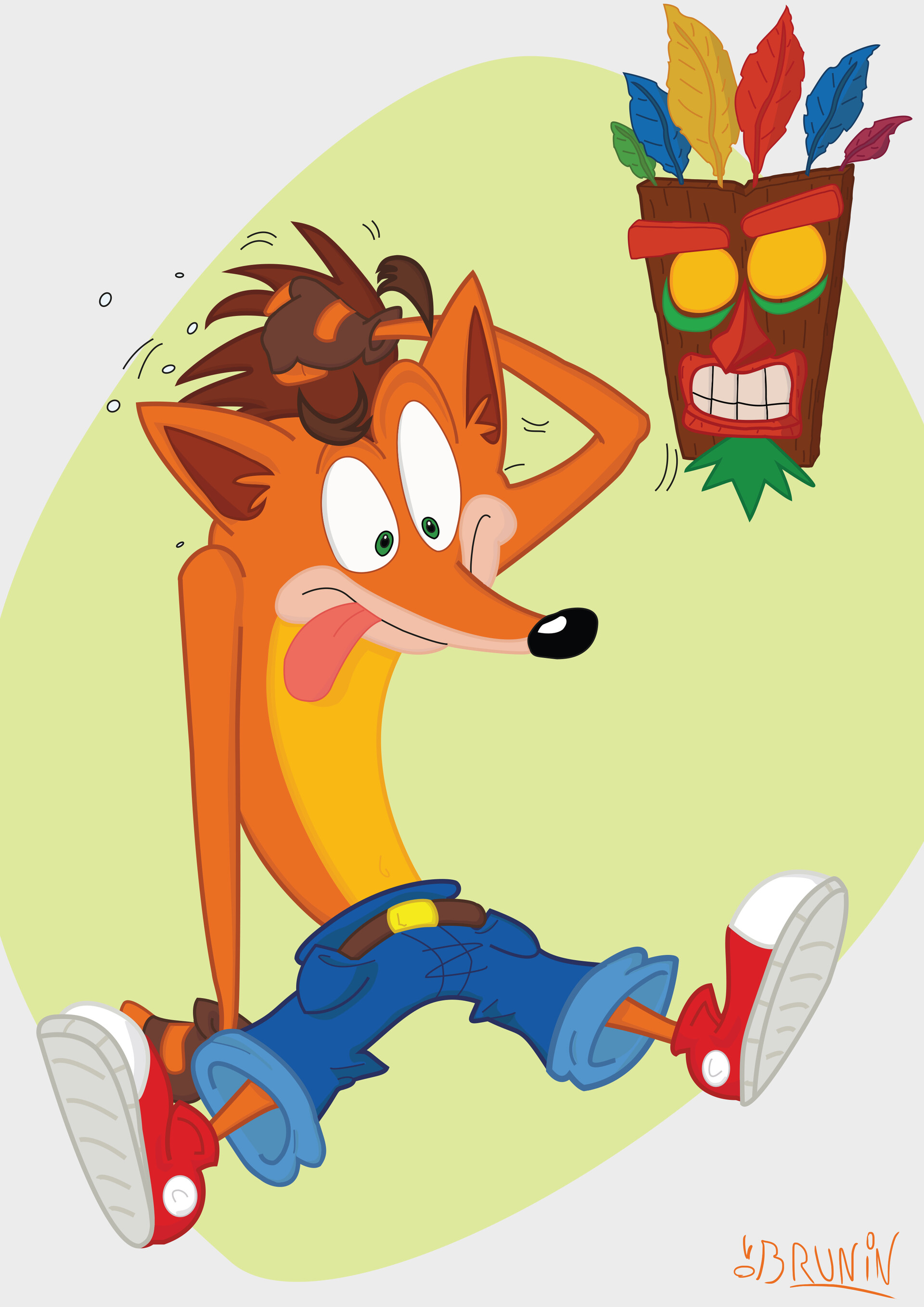 crash bandicoot colouring pictures