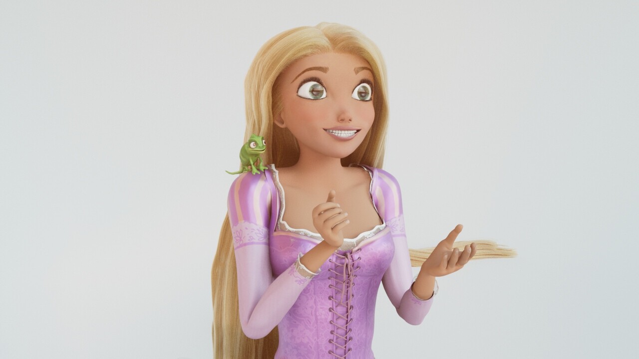 ArtStation - 3D Model Rapunzel, inspired by Disney's Character from ...
