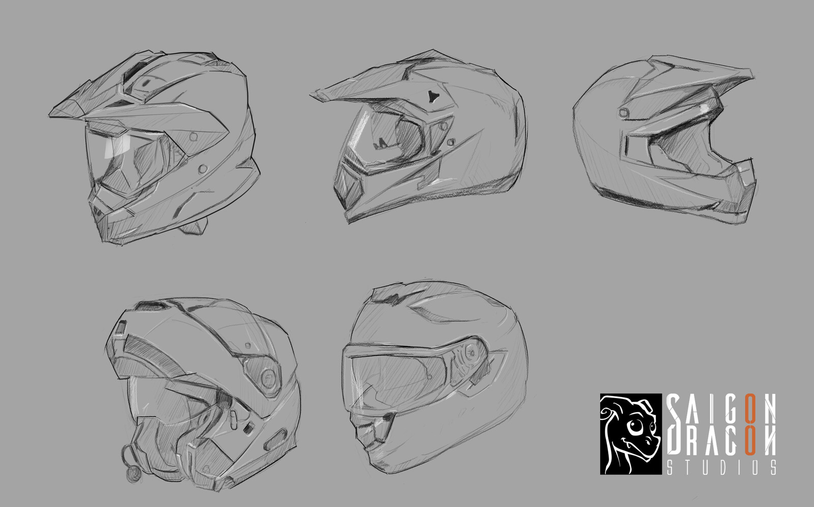 Saigon Dragon Studios - High tech helmet design research