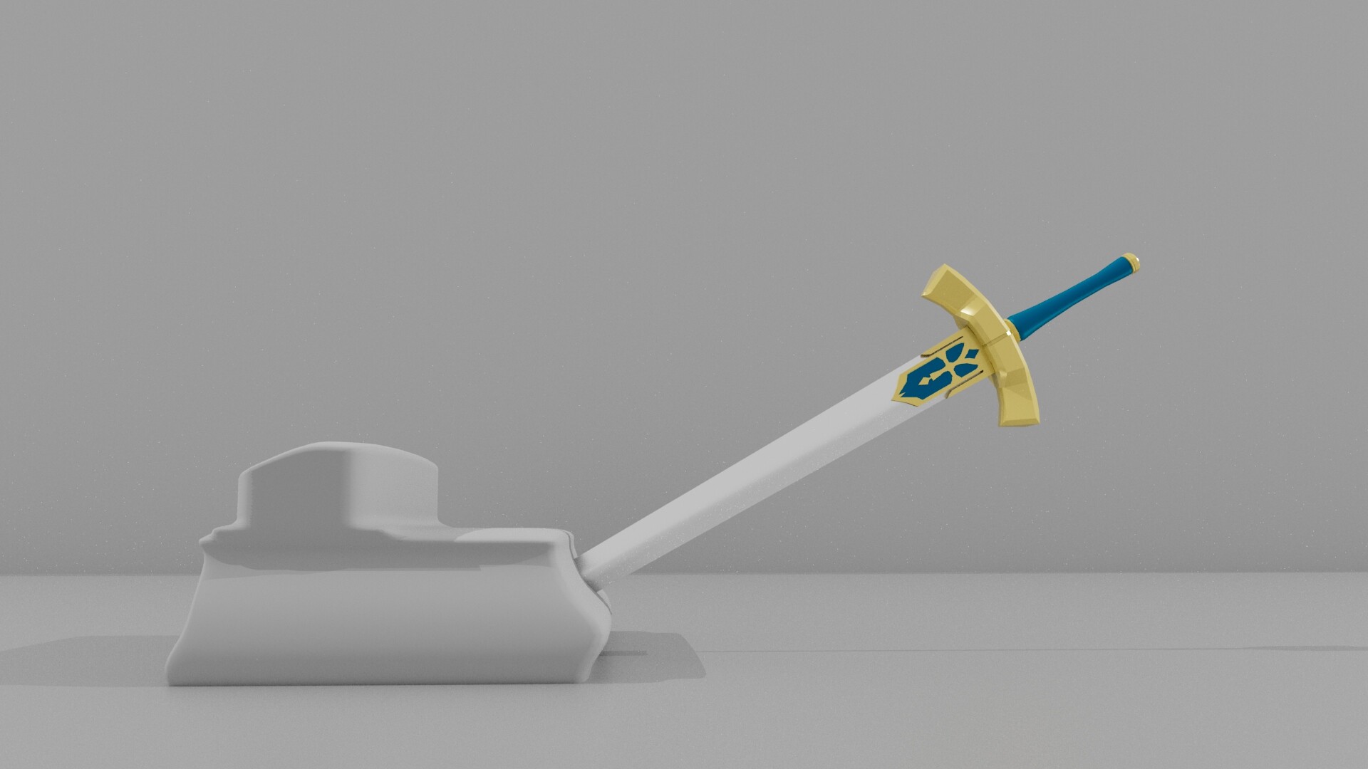 ArtStation - 3D Model Practice - Excalibur Sword