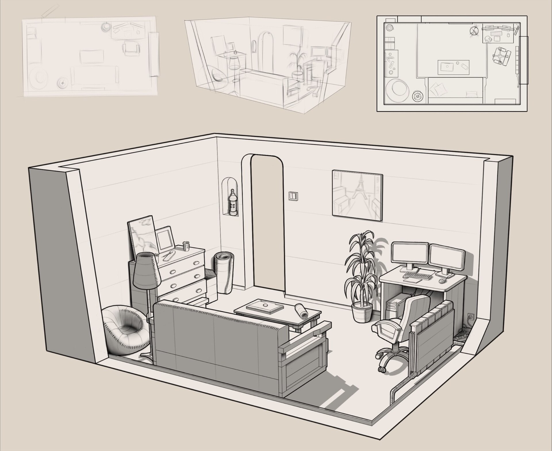 ArtStation - Living room