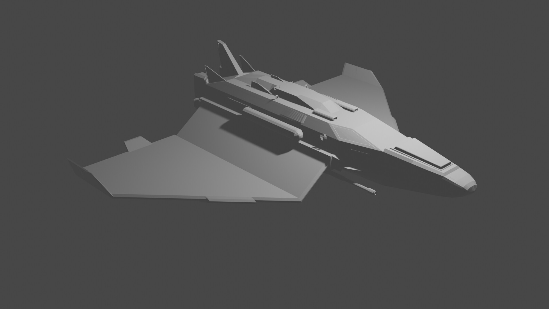 ArtStation - 3D model of a spaceship.