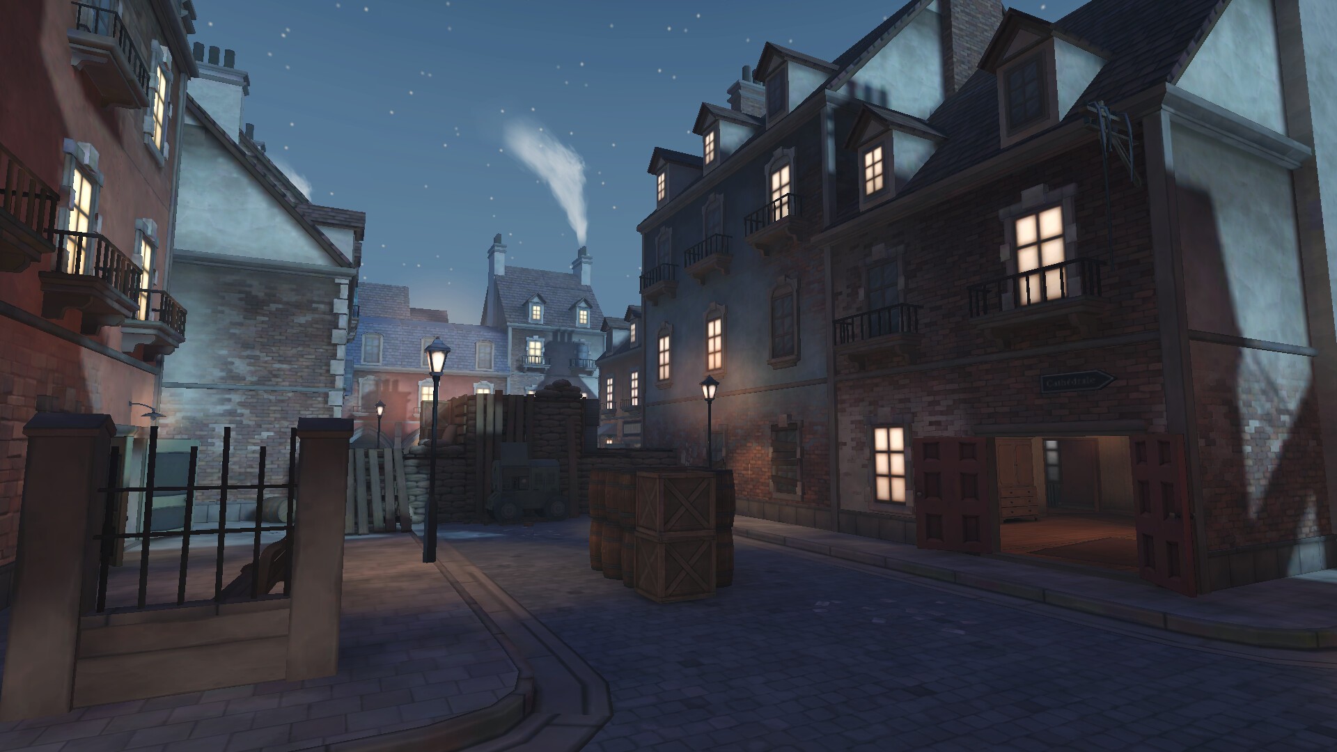 ArtStation - Frontline Guard (Map - Night Suburb)