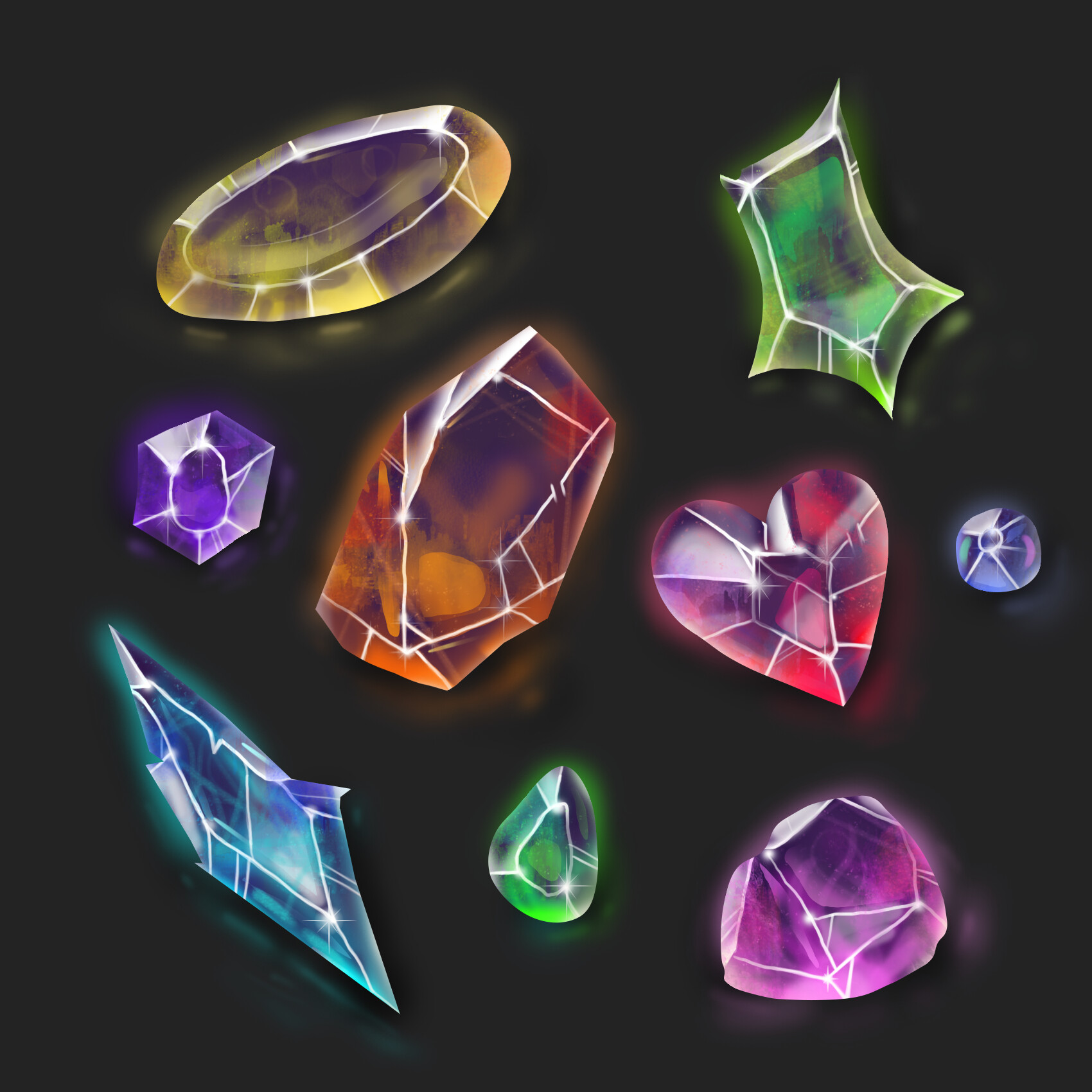 ArtStation - Gems game assets