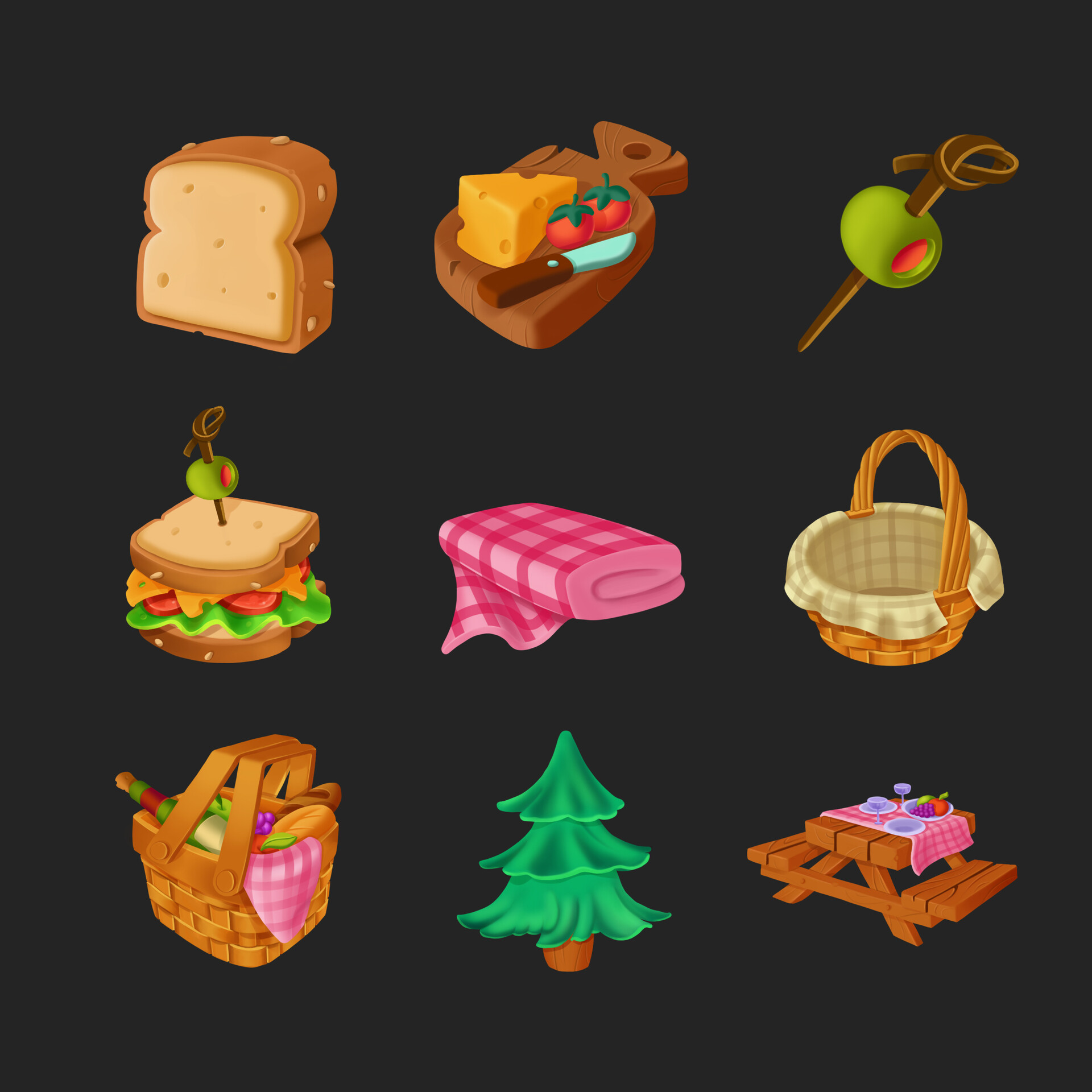 ArtStation - Match 3D Game Level Item Concepts