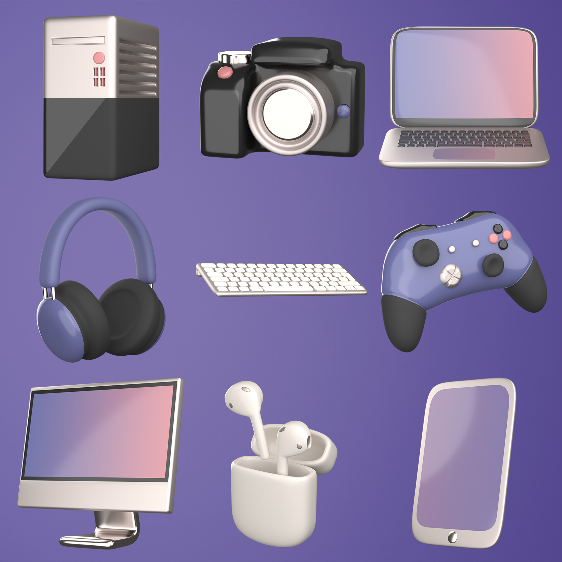 ArtStation - Technology 3D Icons