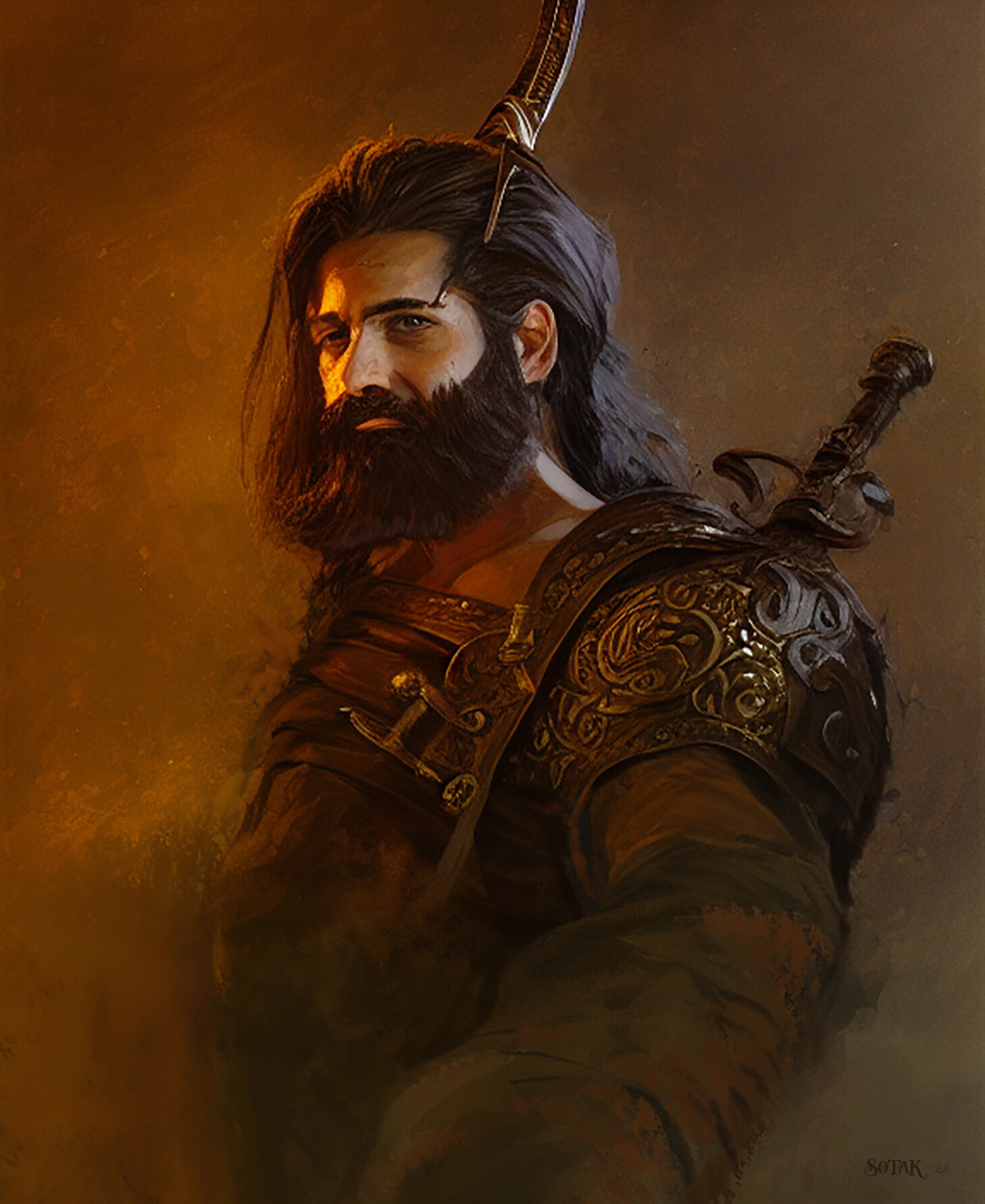 ArtStation - Portrait of a Warrior
