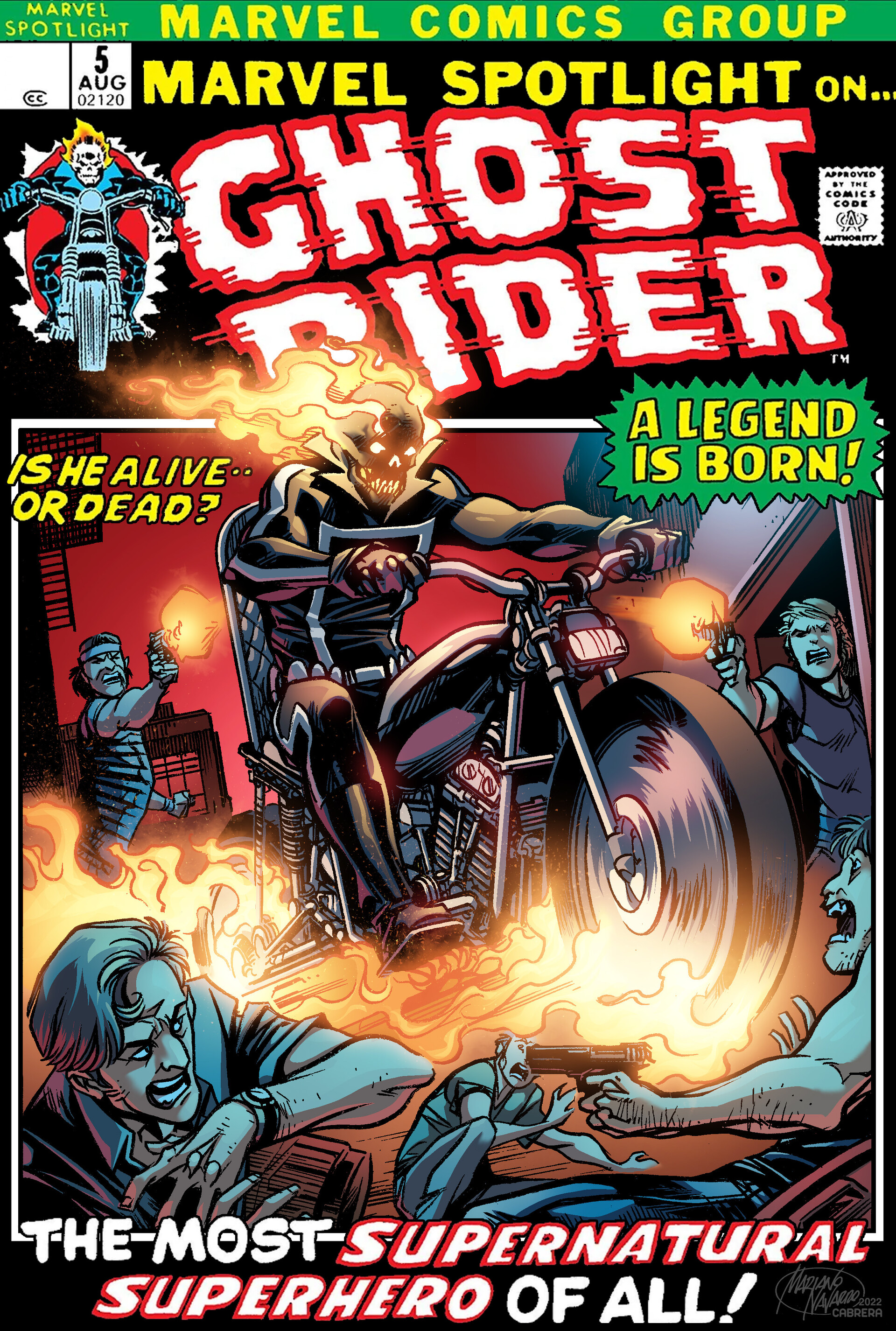ArtStation - Ghost Rider anniversary - comic cover remake
