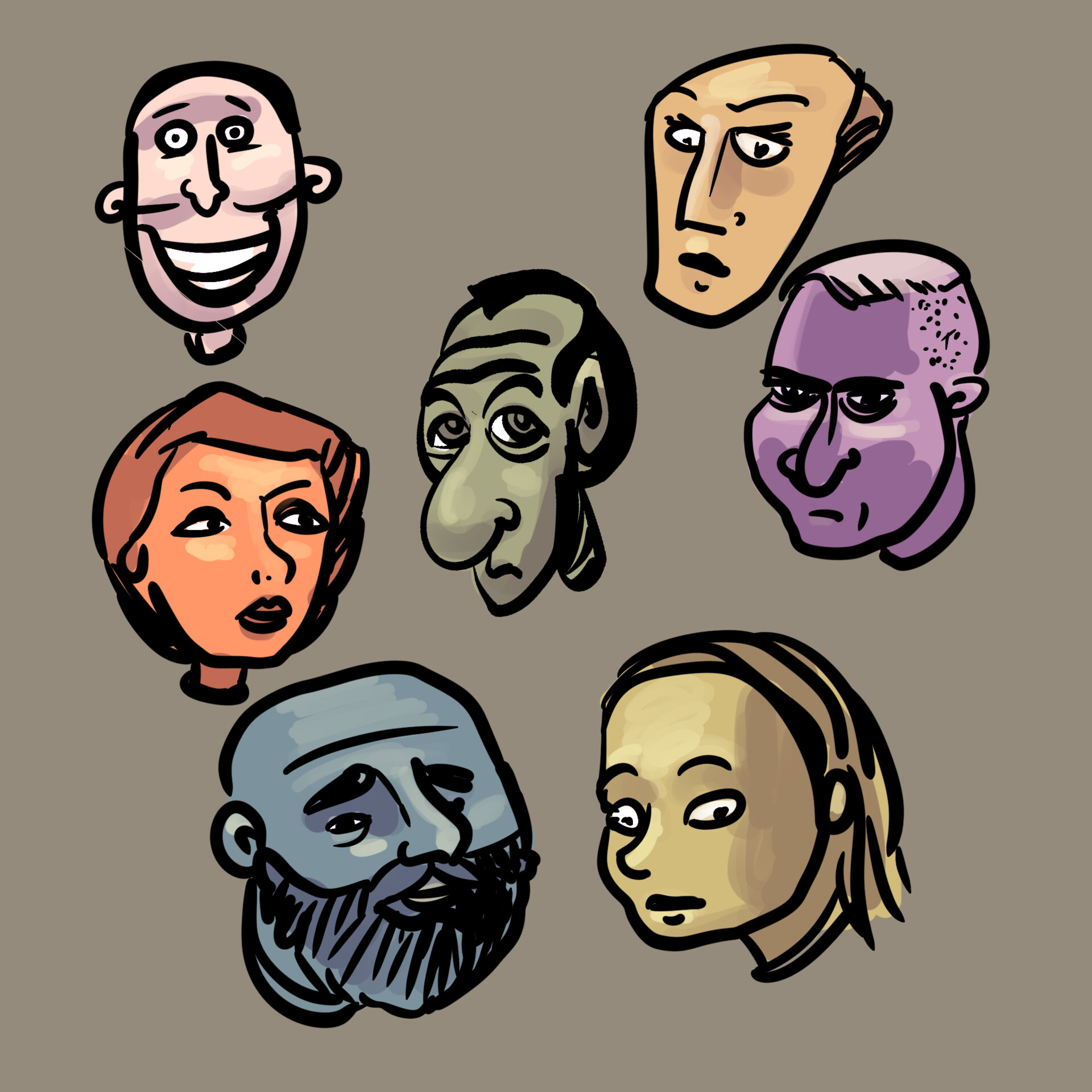 Background Processing - Quick cartoony face doodles