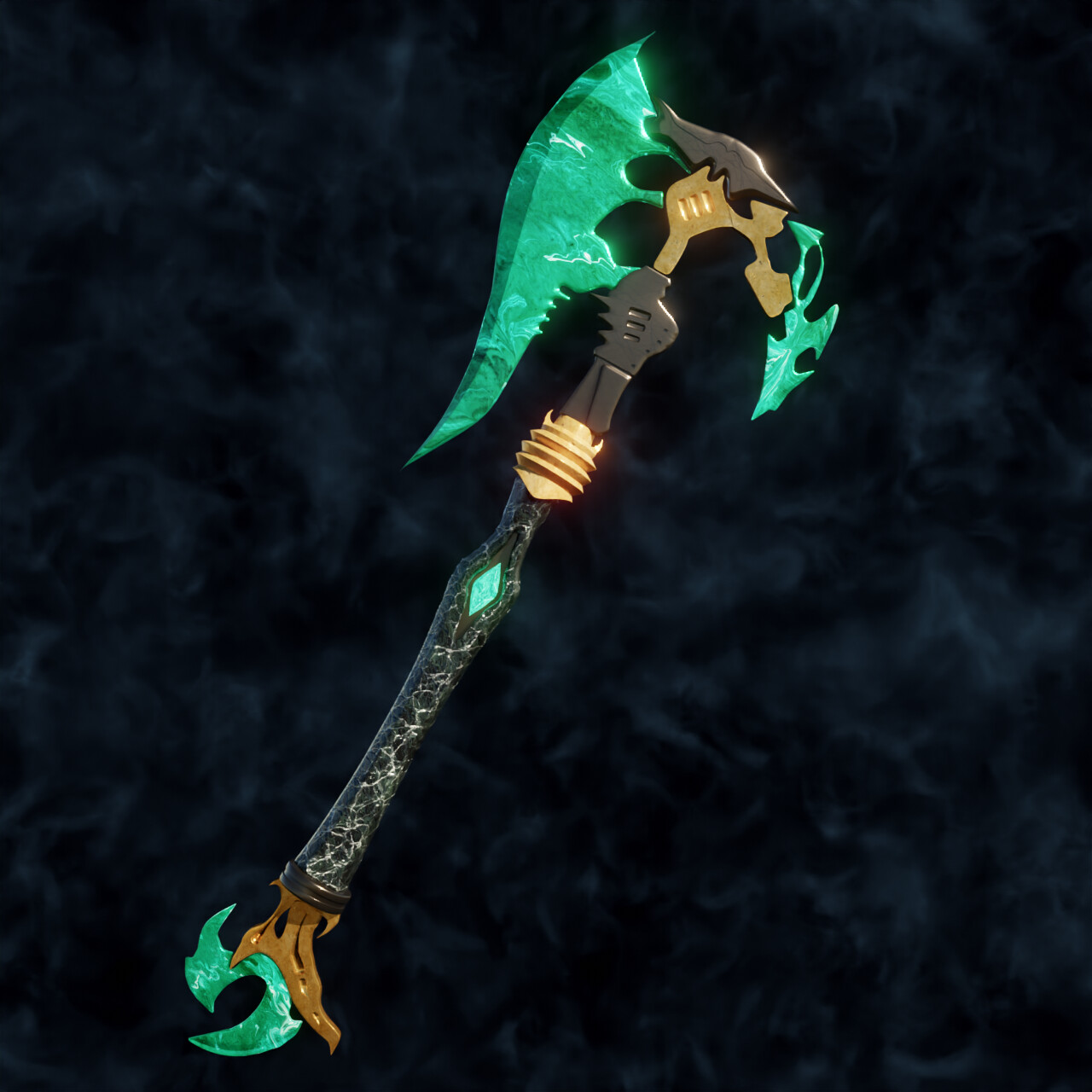 ArtStation - Jade Battle Axe