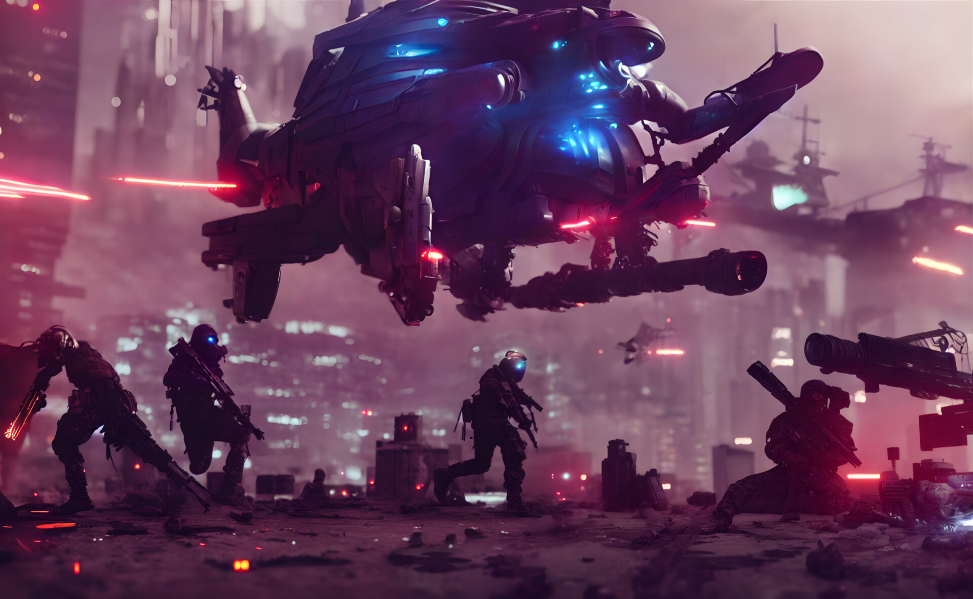 ArtStation - Cyberpunk Street Battle