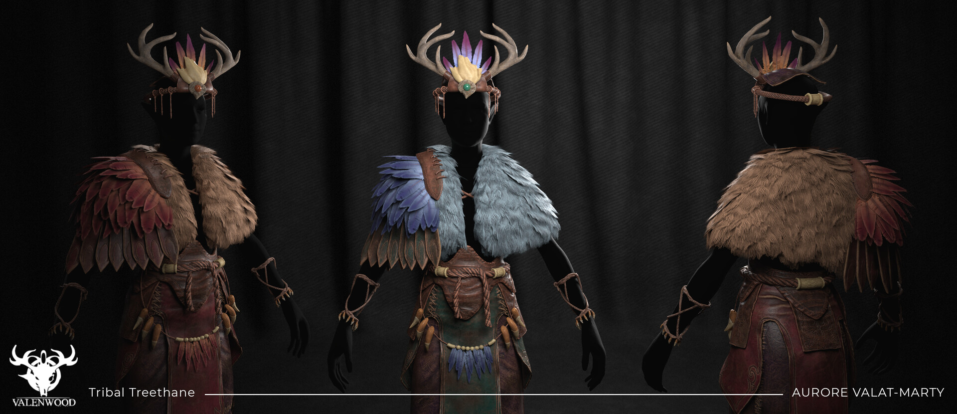 Aurore Valat-Marty - Tribal Treethane Outfit - Beyond Skyrim Valenwood