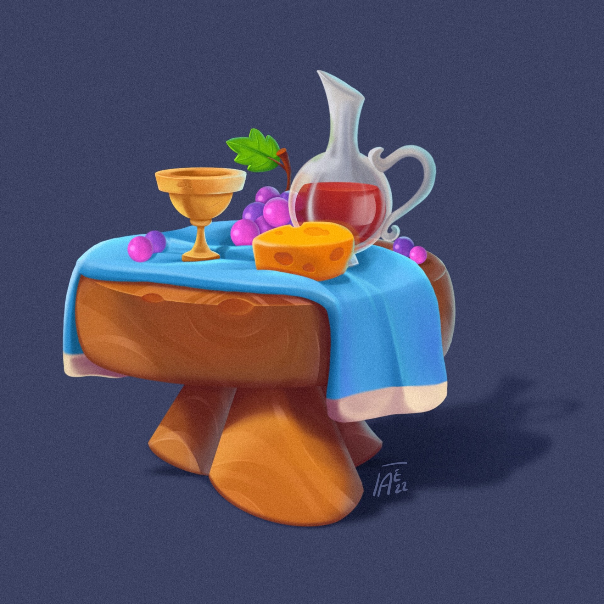 ArtStation - Wine table