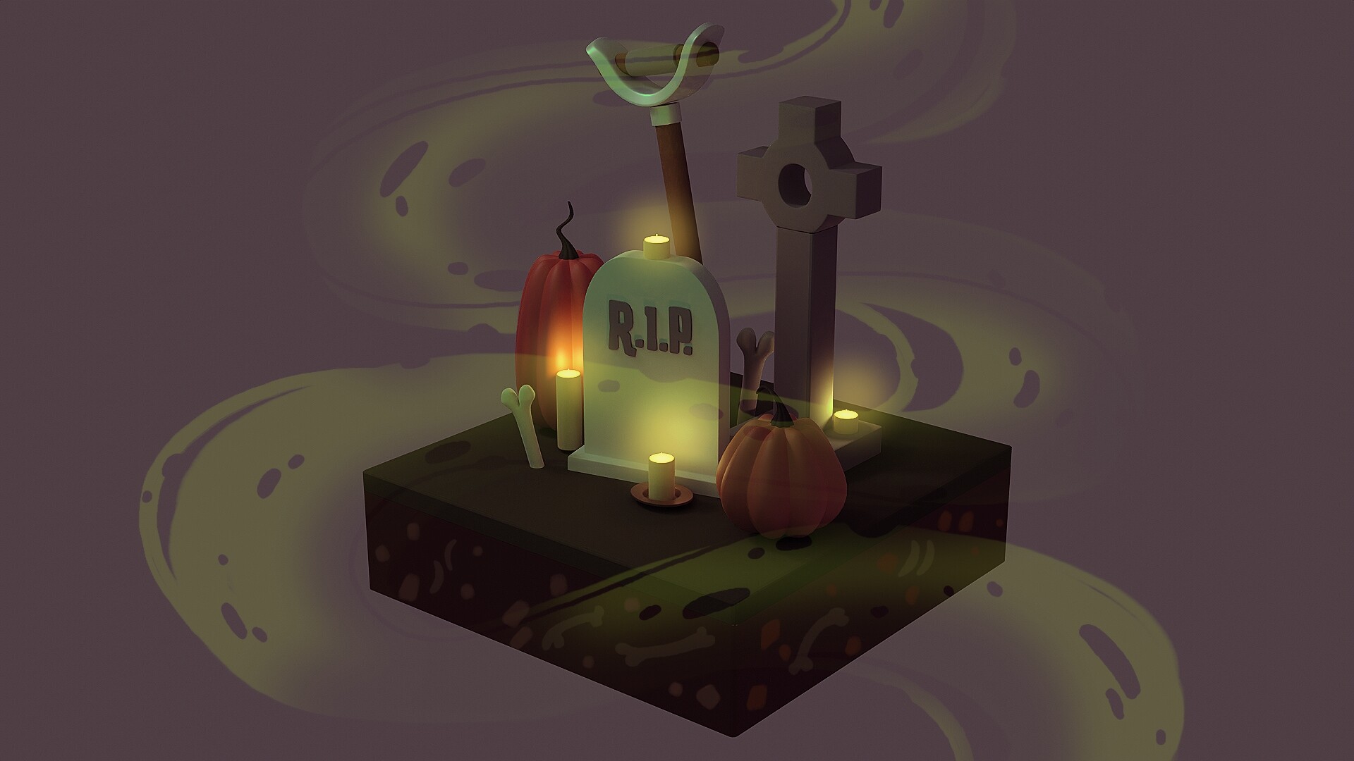 ArtStation - Set de cementerio