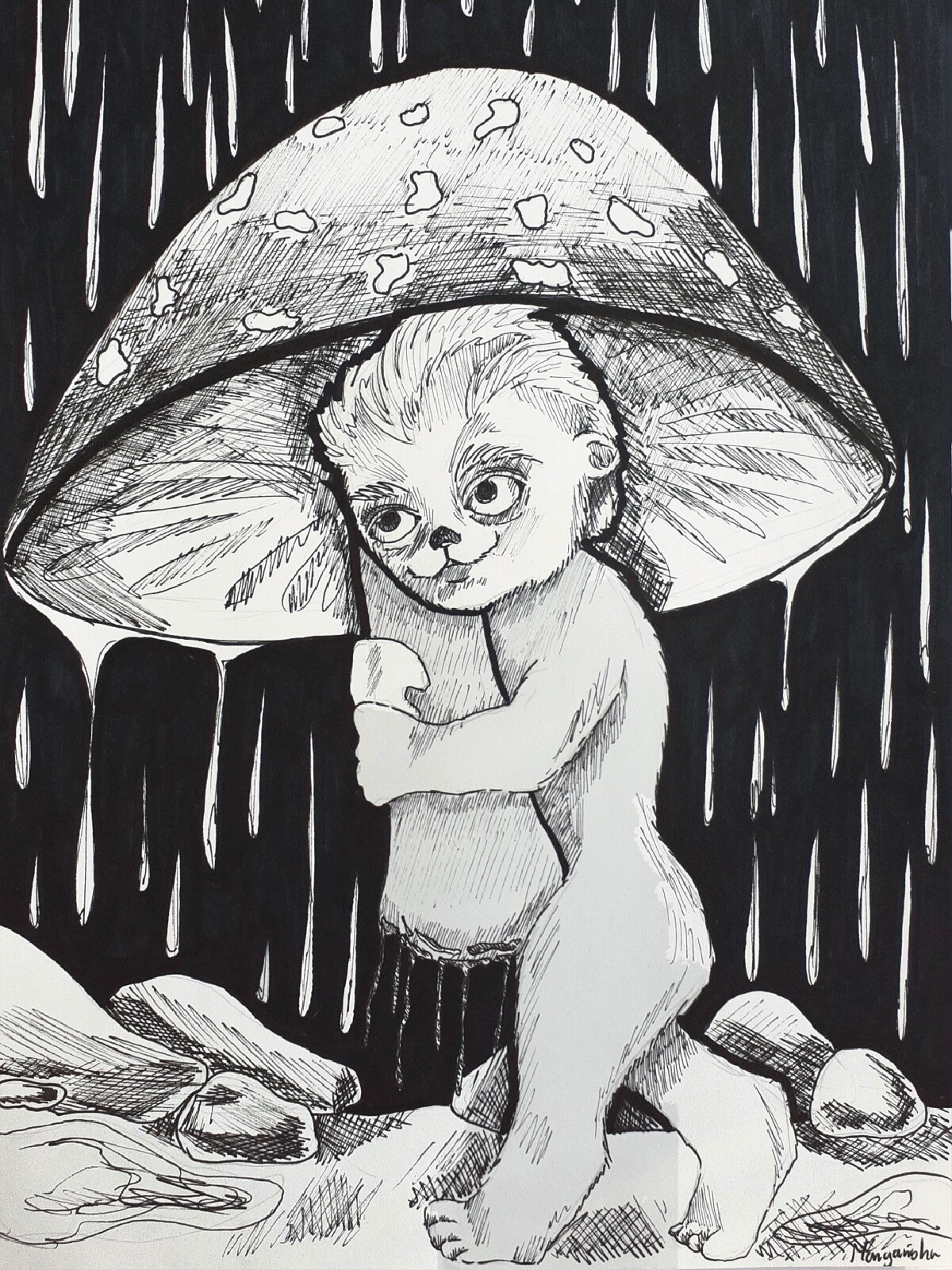 ArtStation - Small cute monster with mushroom