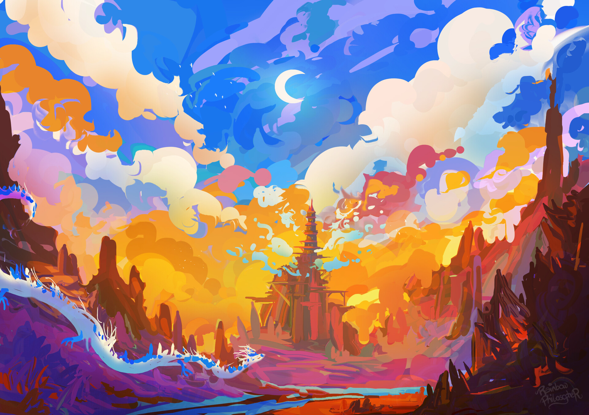 ArtStation - Tower of the moon